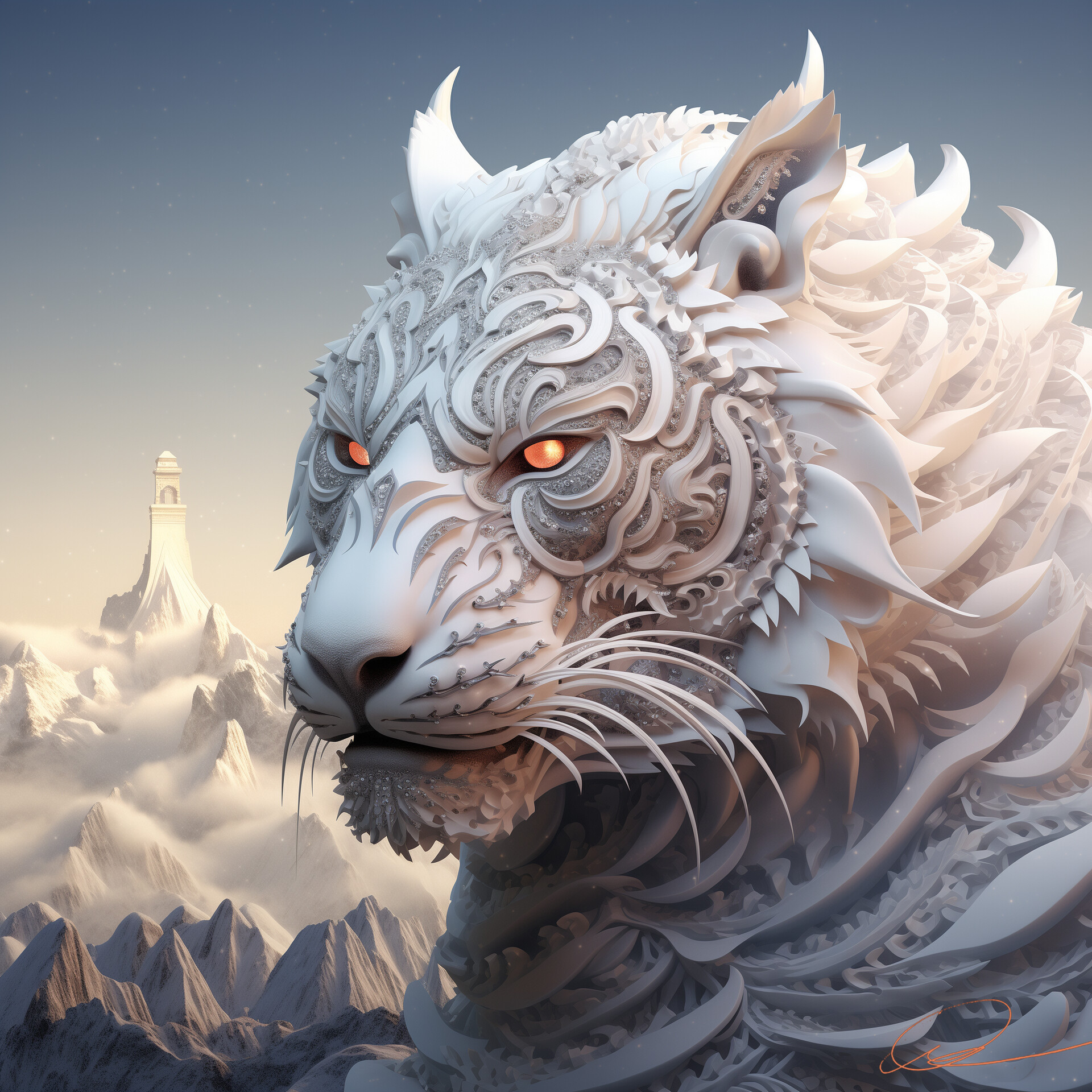 ArtStation - snow tiger
