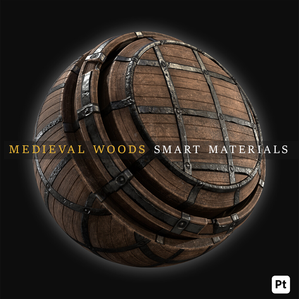 ArtStation - MEDIEVAL WOODS Smart Materials for Substance 3D Painter