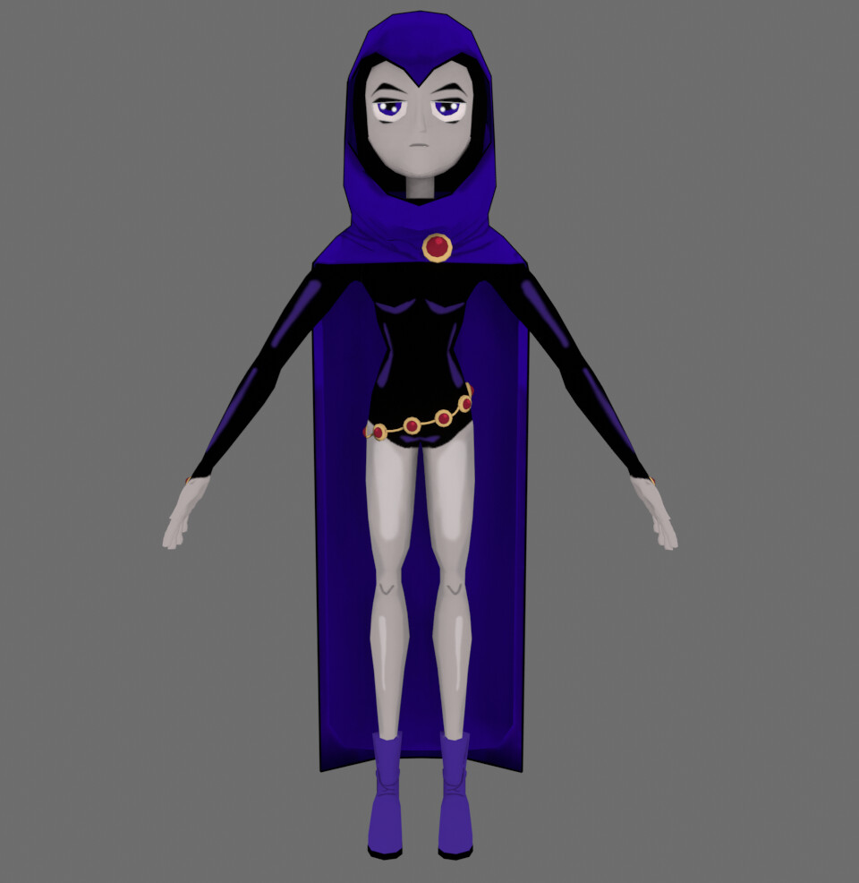 Fang - Low poly Teen Titans - Raven
