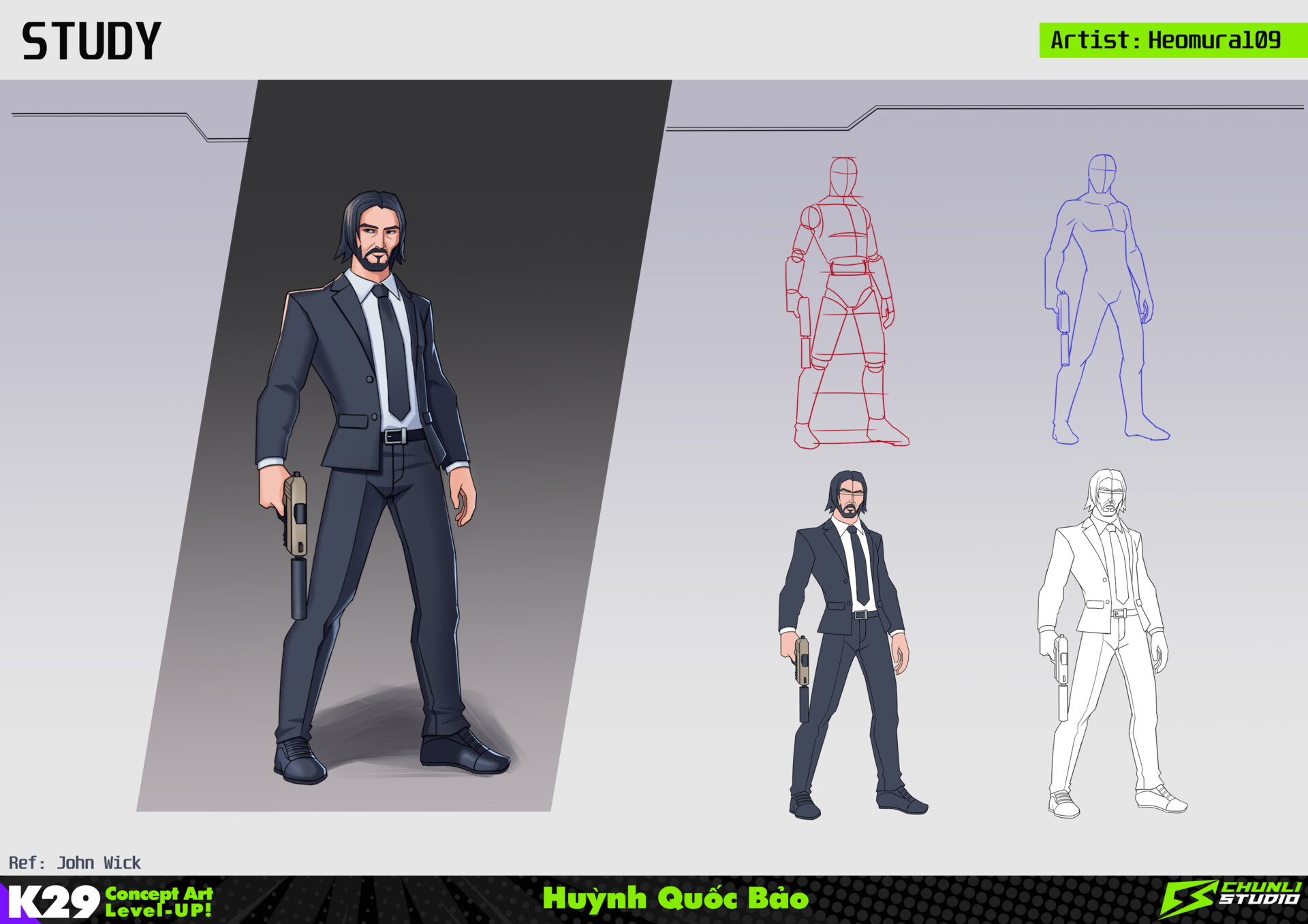 ArtStation - John Wick_ Stylized style study