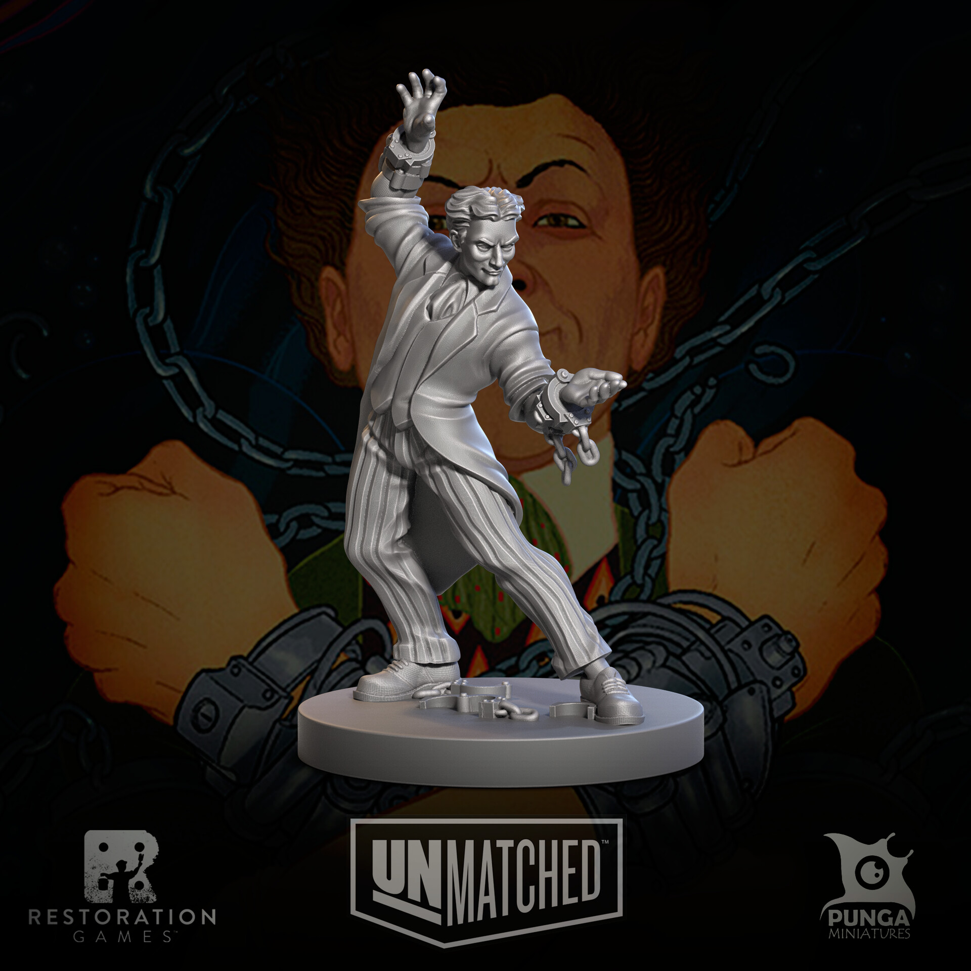 Punga miniatures - Unmatched Houdini vs The Genie