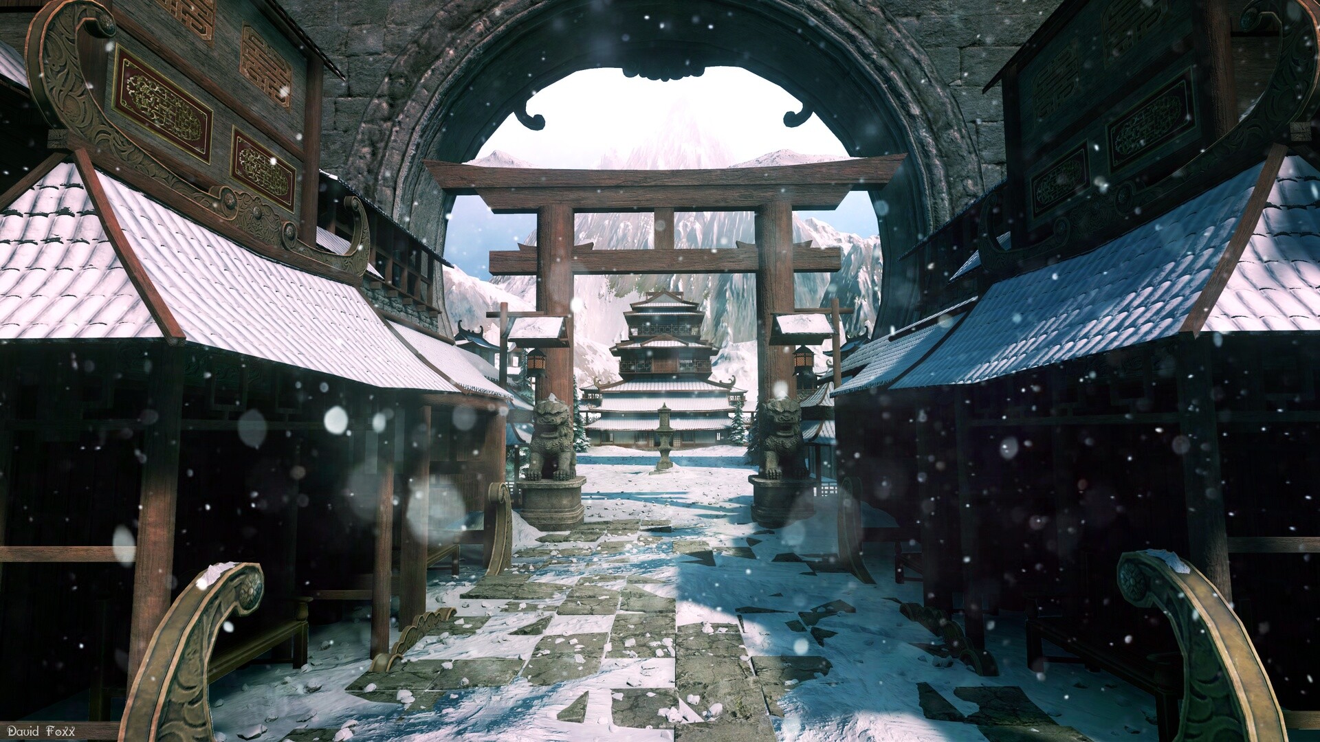 ArtStation - Snow-kissed temple