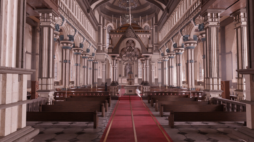 ArtStation - inside of cathedral concept art