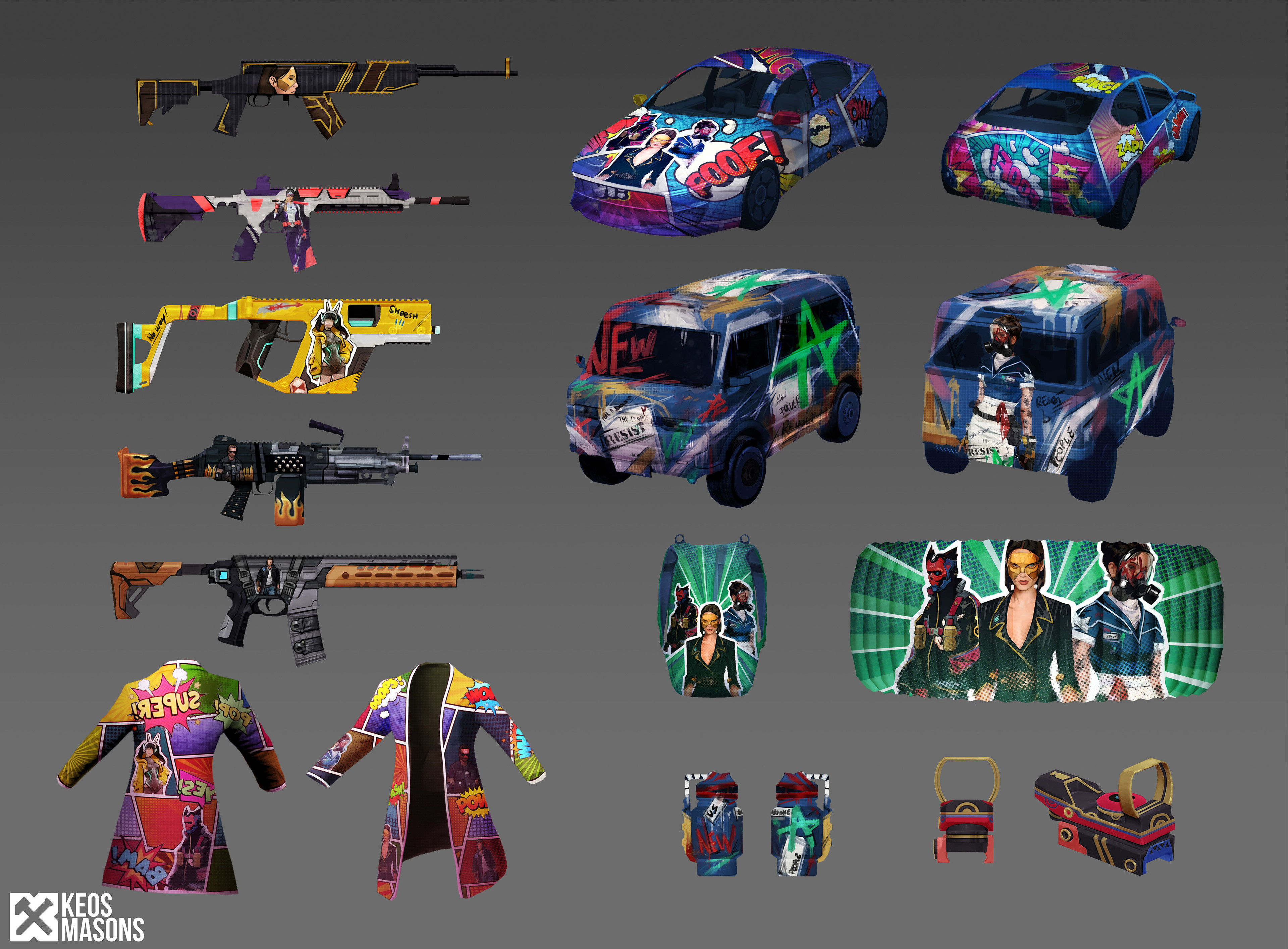 KEOS MASONS - PUBG New State (Concept) ComicNS Textures Designs