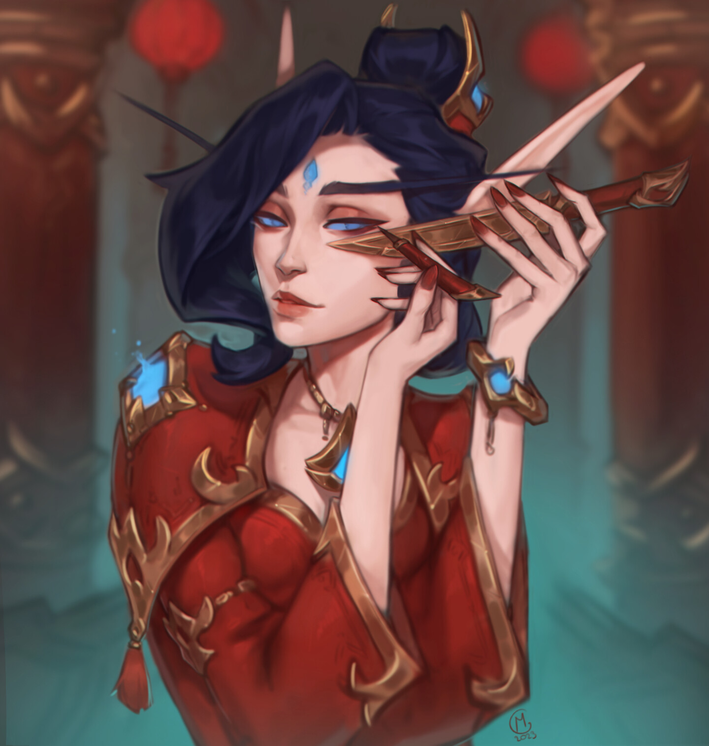 ArtStation - knife eyeliner. (my OC)