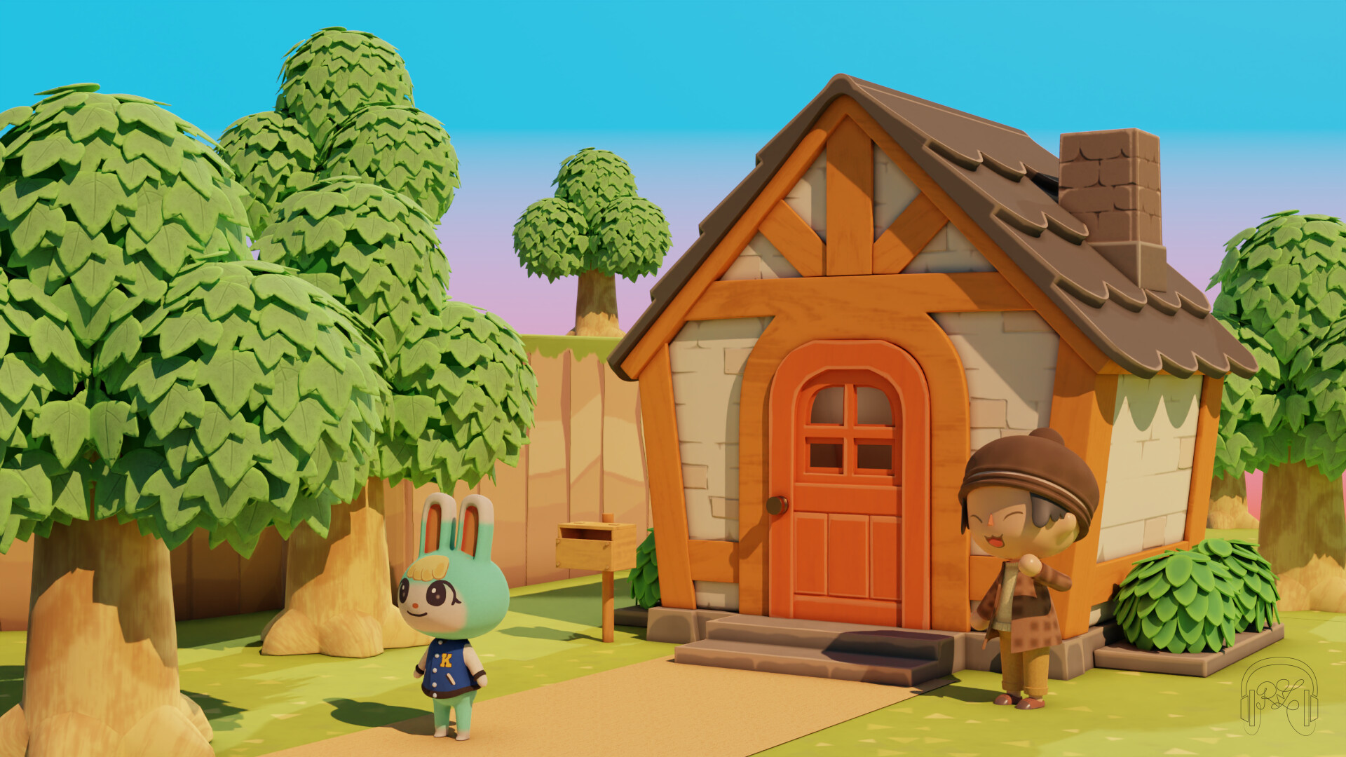 ArtStation - Animal Crossing Scene