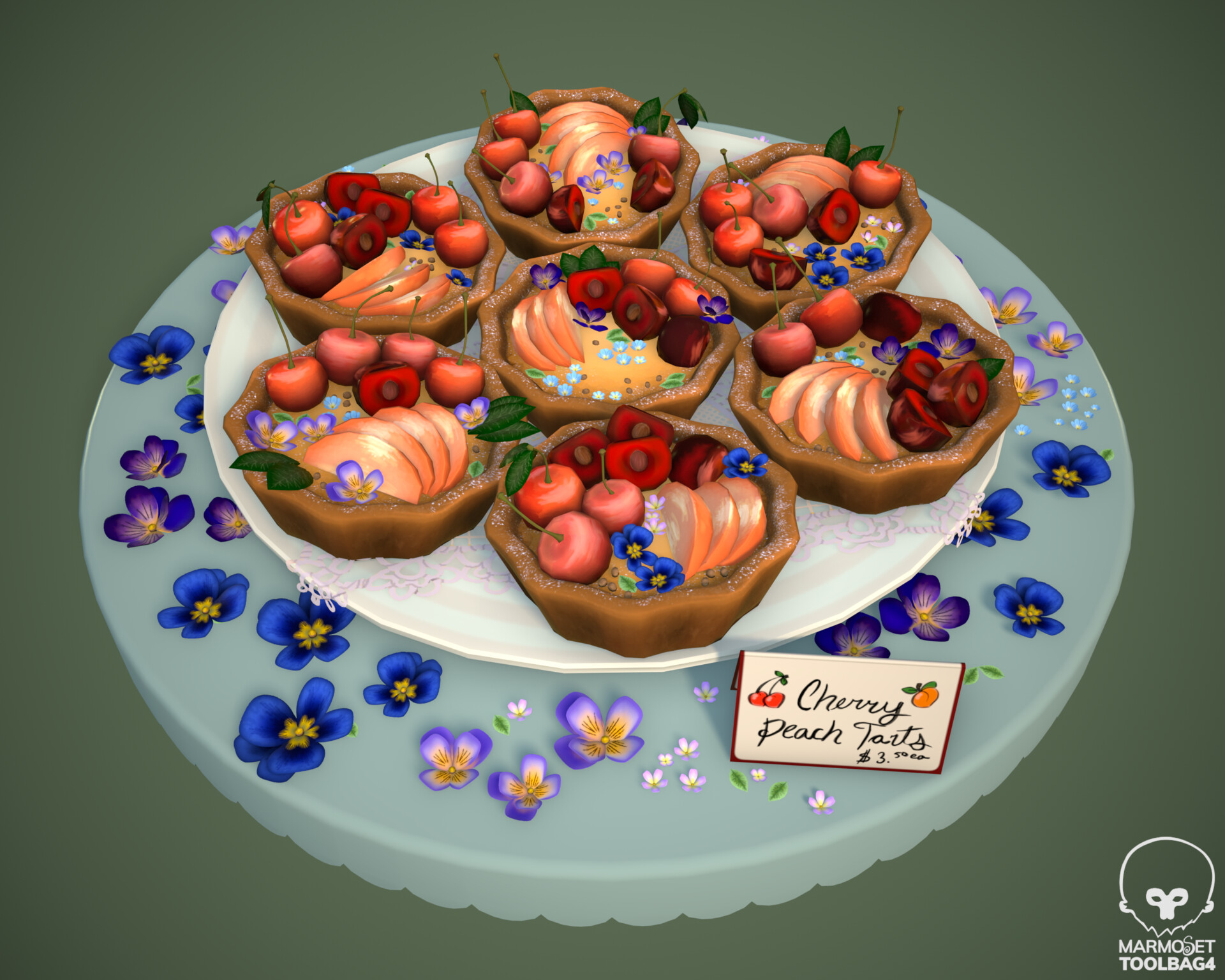 ArtStation - Cherry Peach Tarts