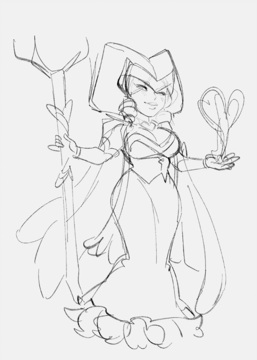 how to draw night witch