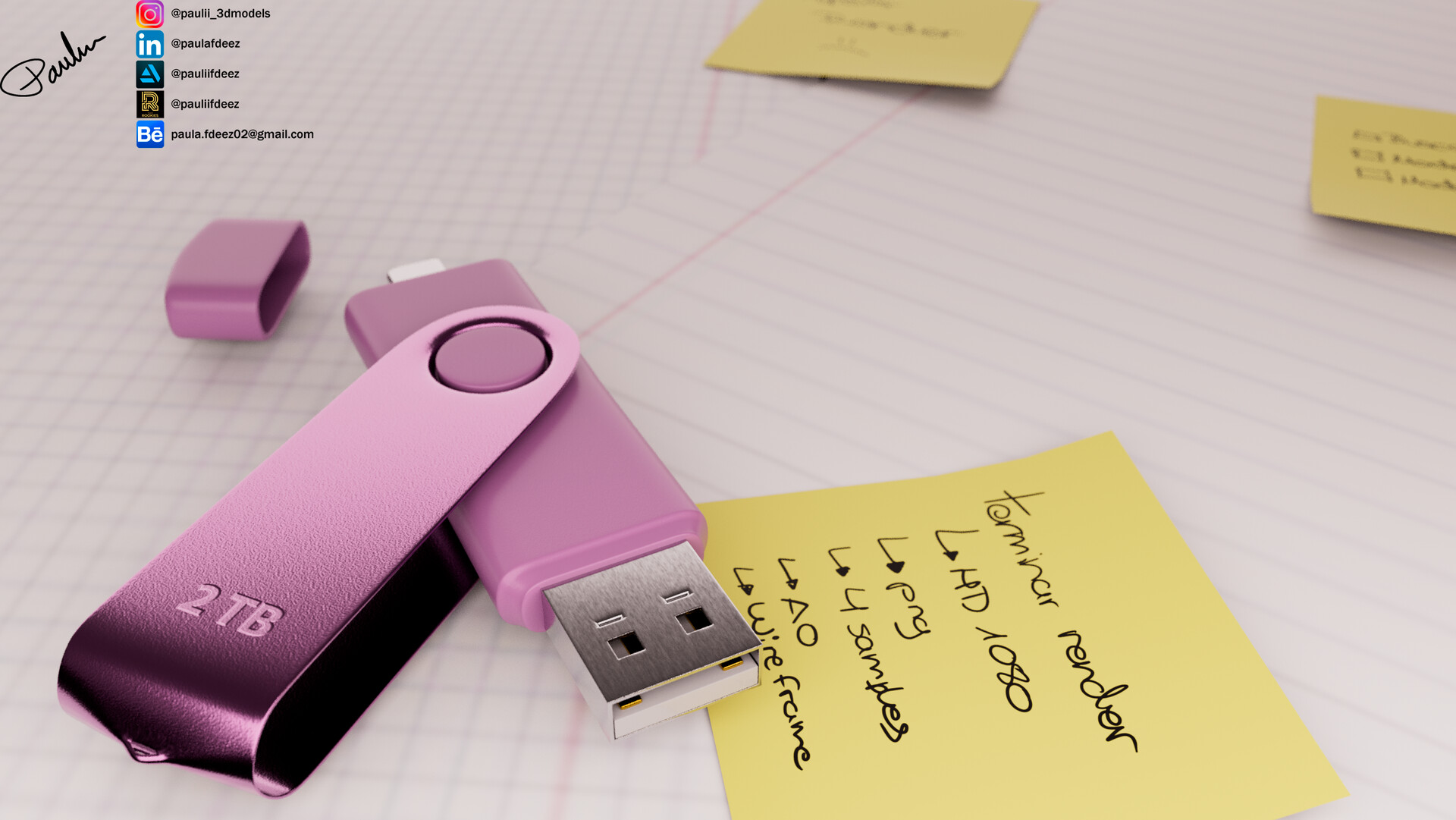 ArtStation - Pendrive 3D Model