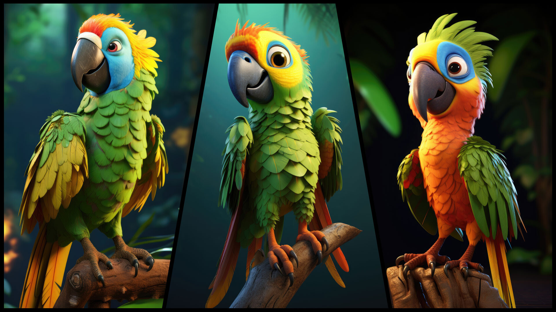 Sense Of Peace - 290 Cartoon Parrot Characters