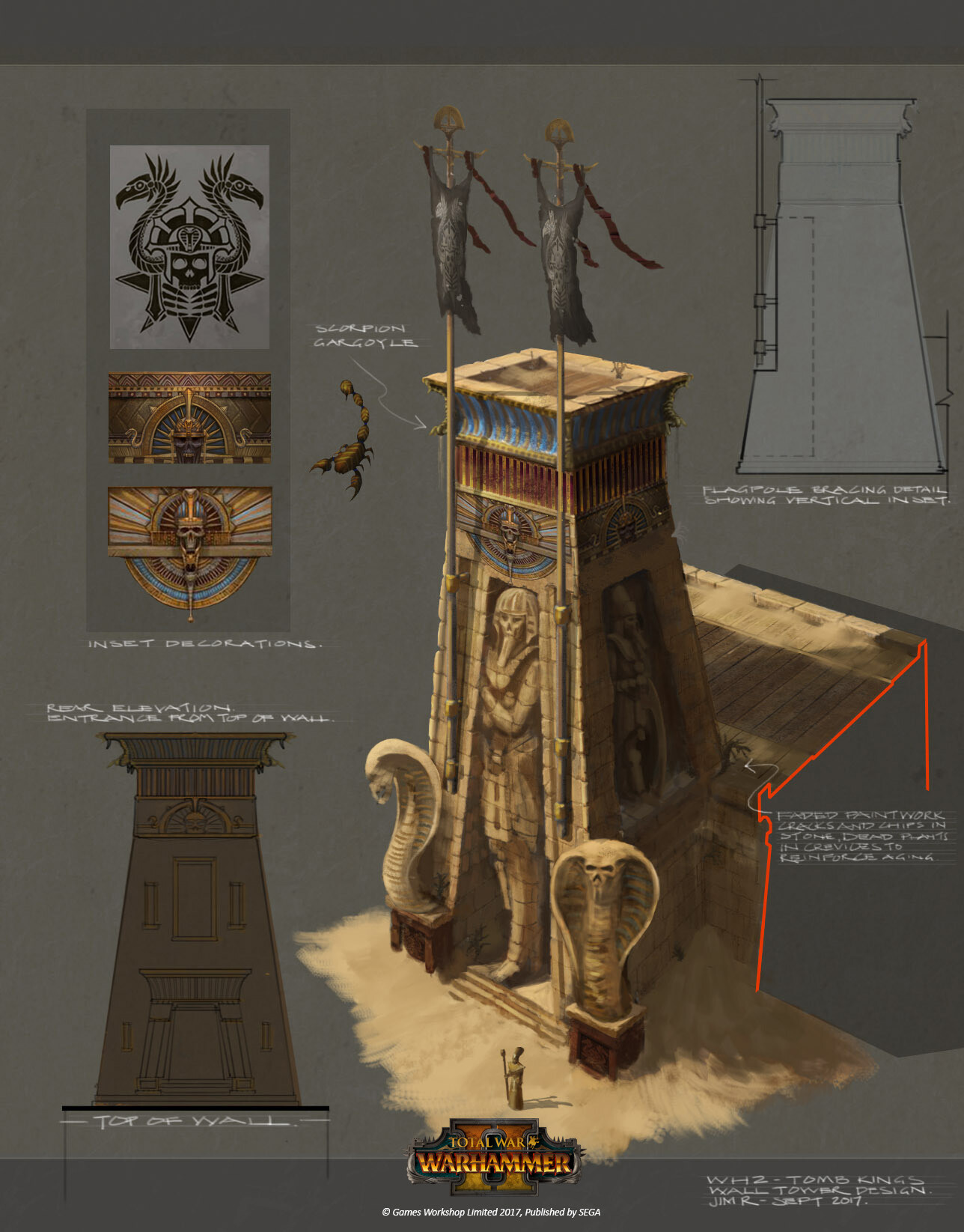 ArtStation - TW: WH2 - Tomb Kings - Tower and Gatehouse Designs