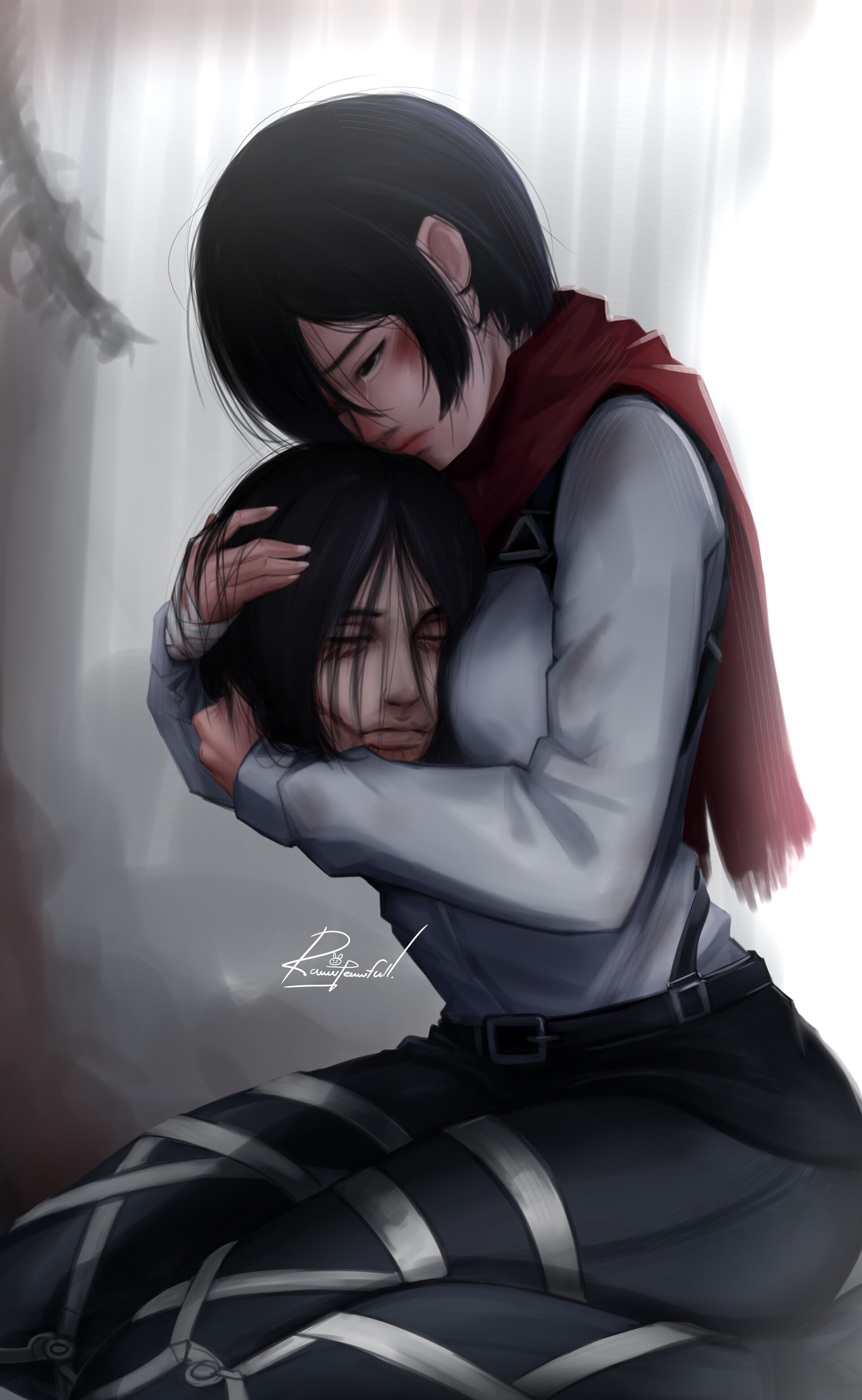 ArtStation - mikasa and eren