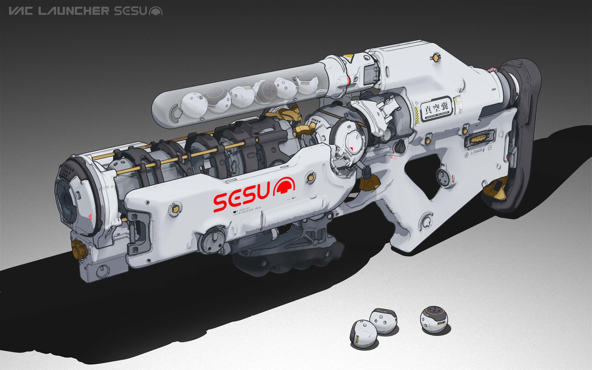 i H i - vacuum bubbles launcher