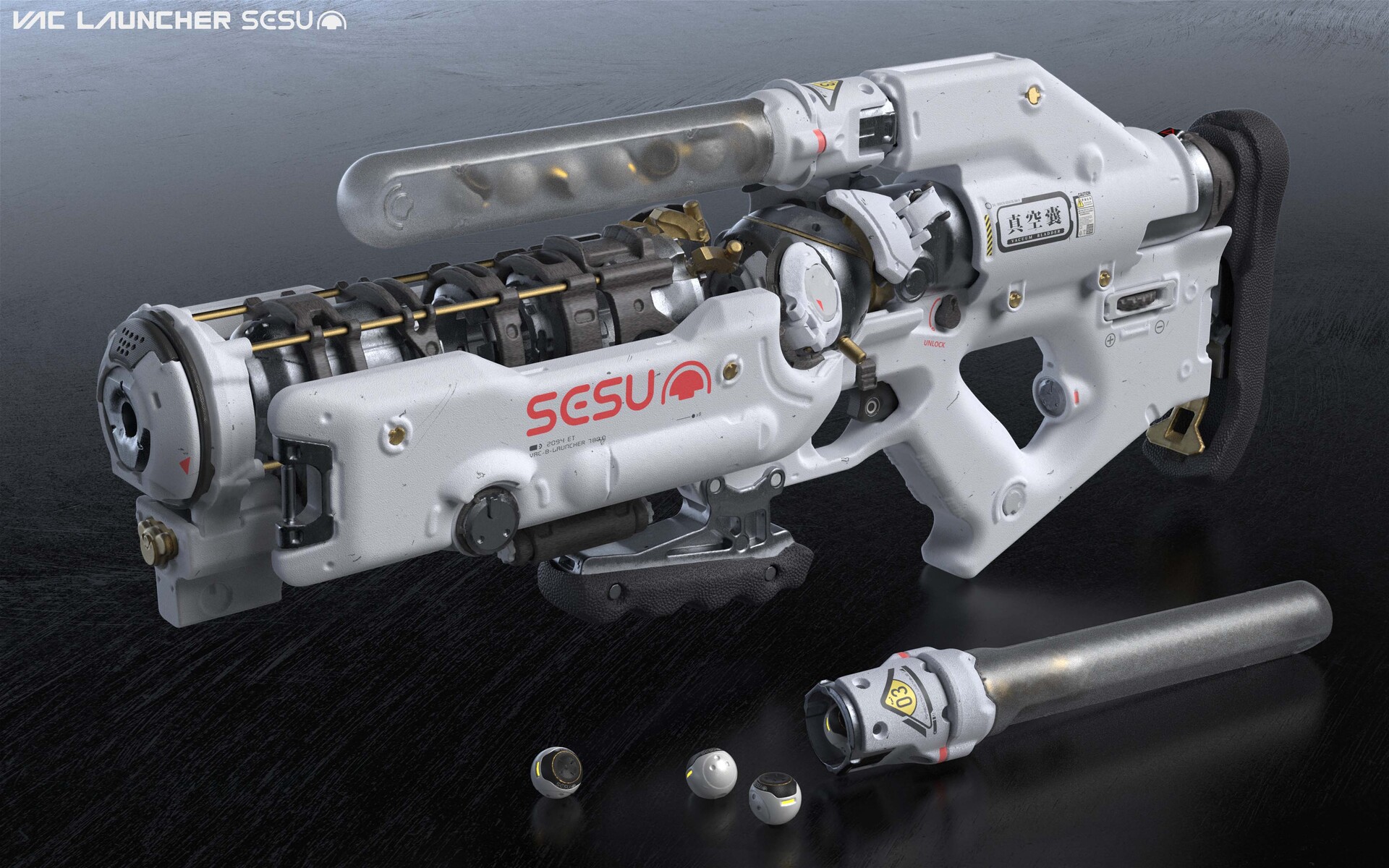 i H i - vacuum bubbles launcher