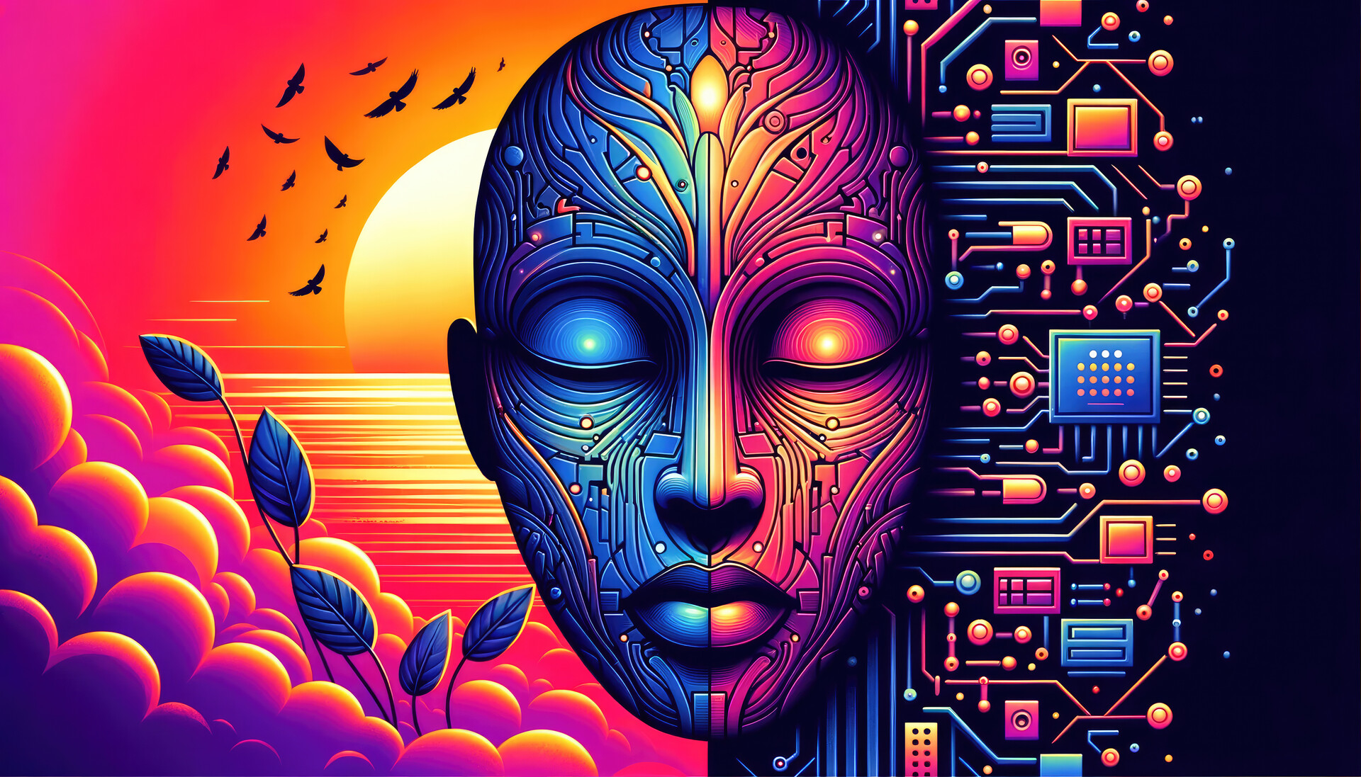 ArtStation - Bio-Digital Dreamscape-The Heart of Two Worlds