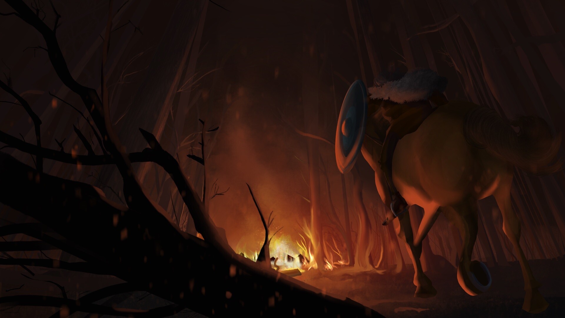 ArtStation - The Village Burns