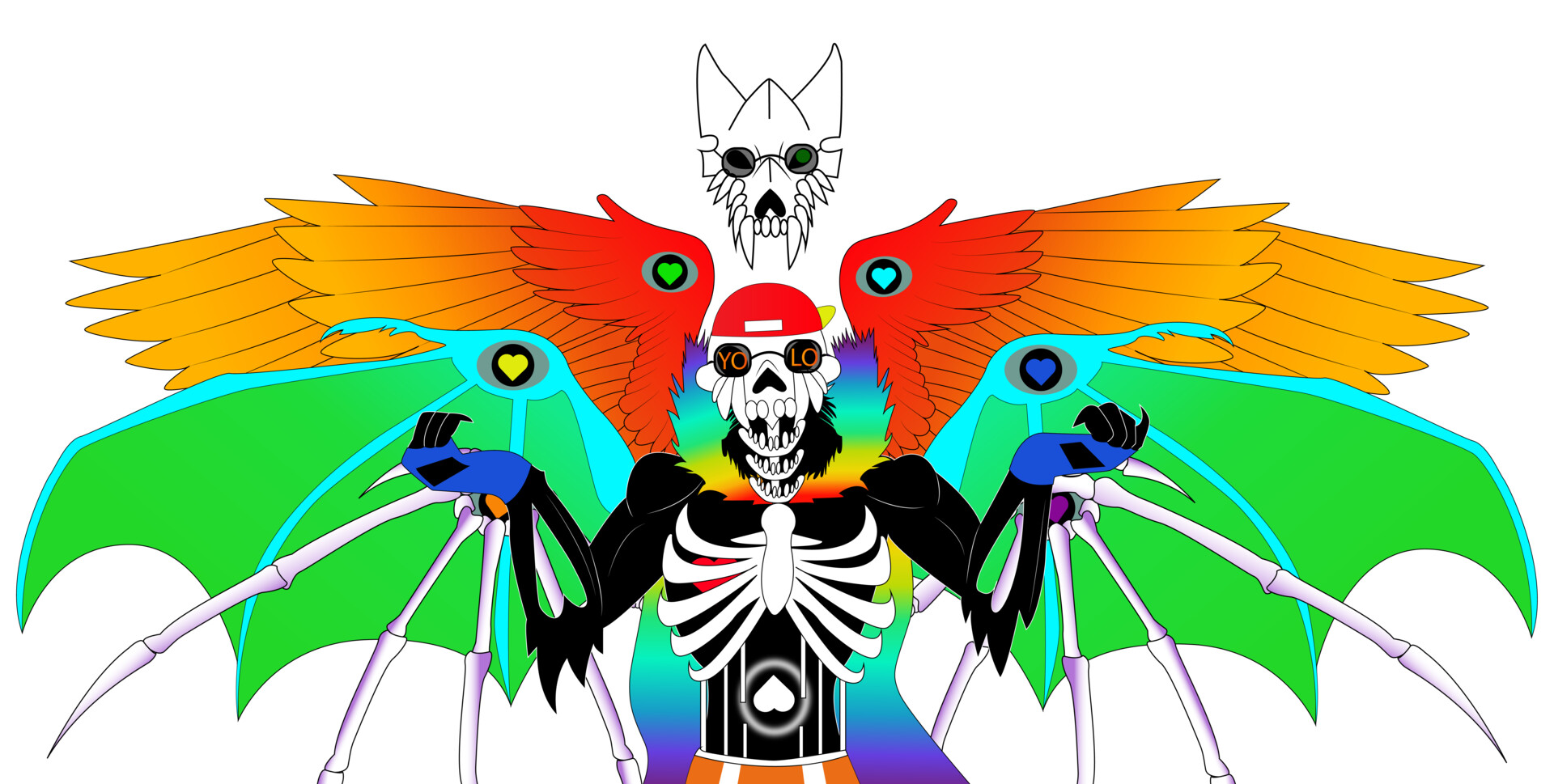 Kawaii Artzz - Rainbow Skeleton