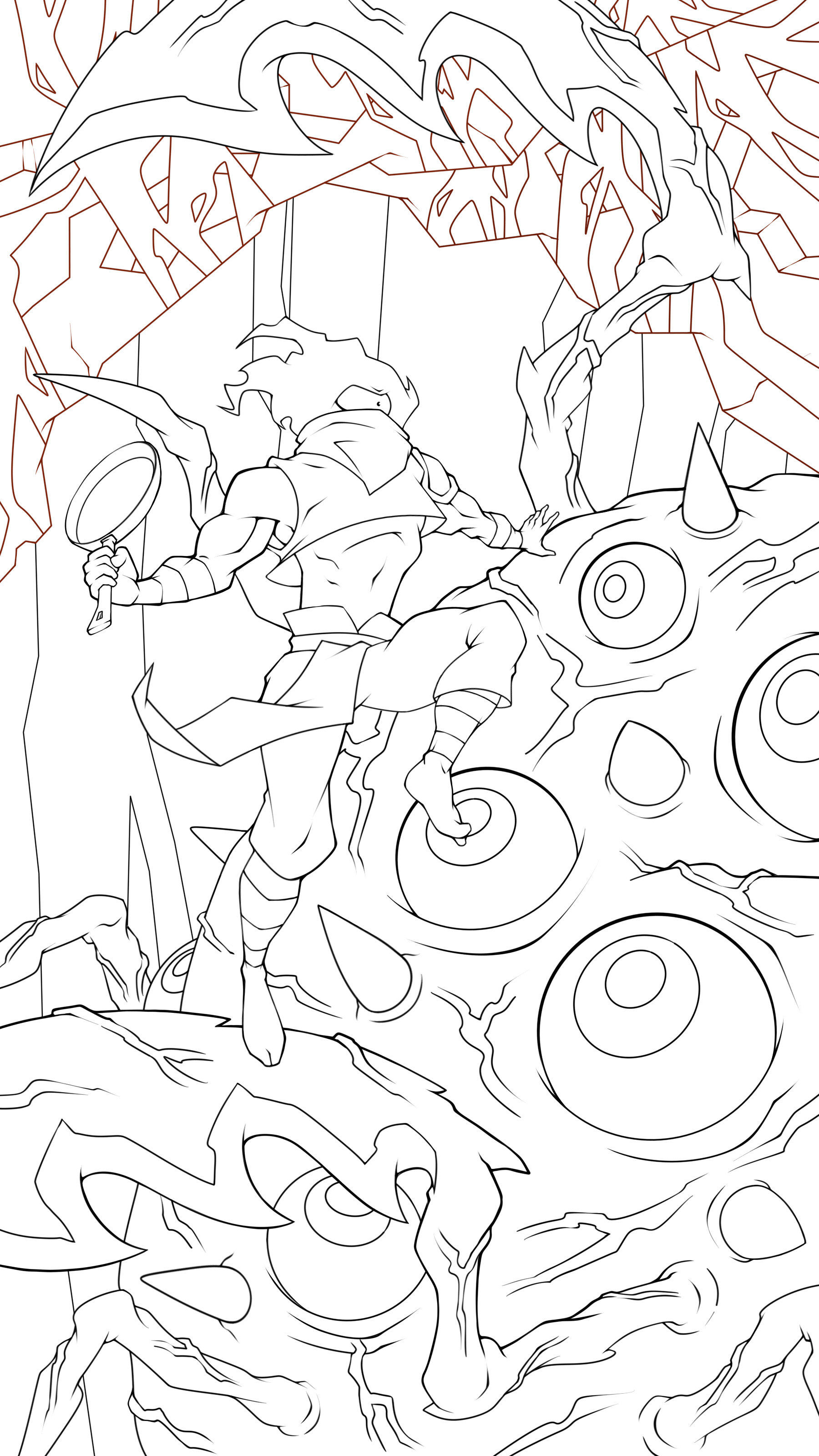 dead cells coloring pages