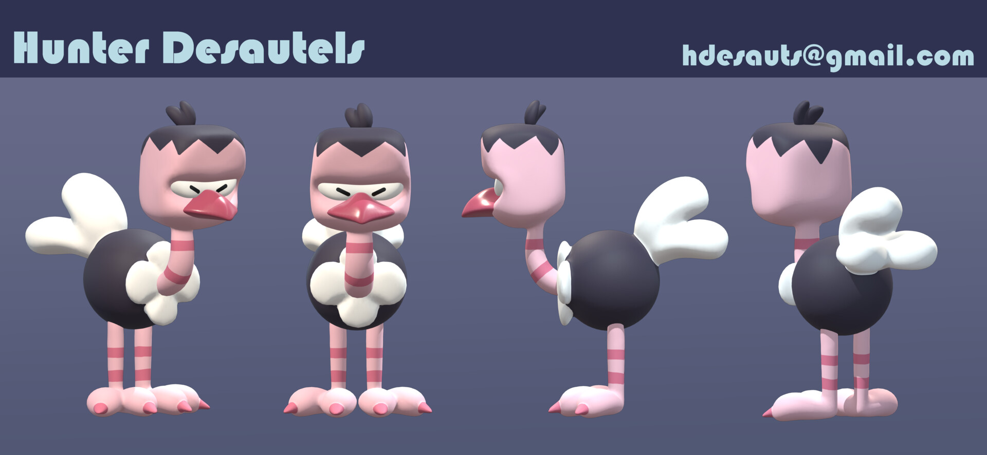 ArtStation - Ostrich (Stylized 3D)