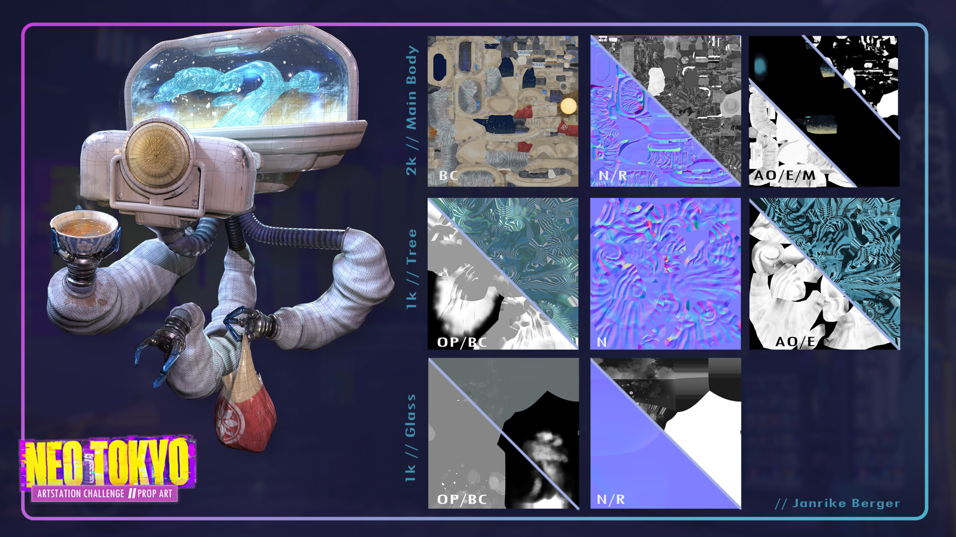 Janrike Berger - NEO TOKYO - ArtStation Challenge - Zen Bot