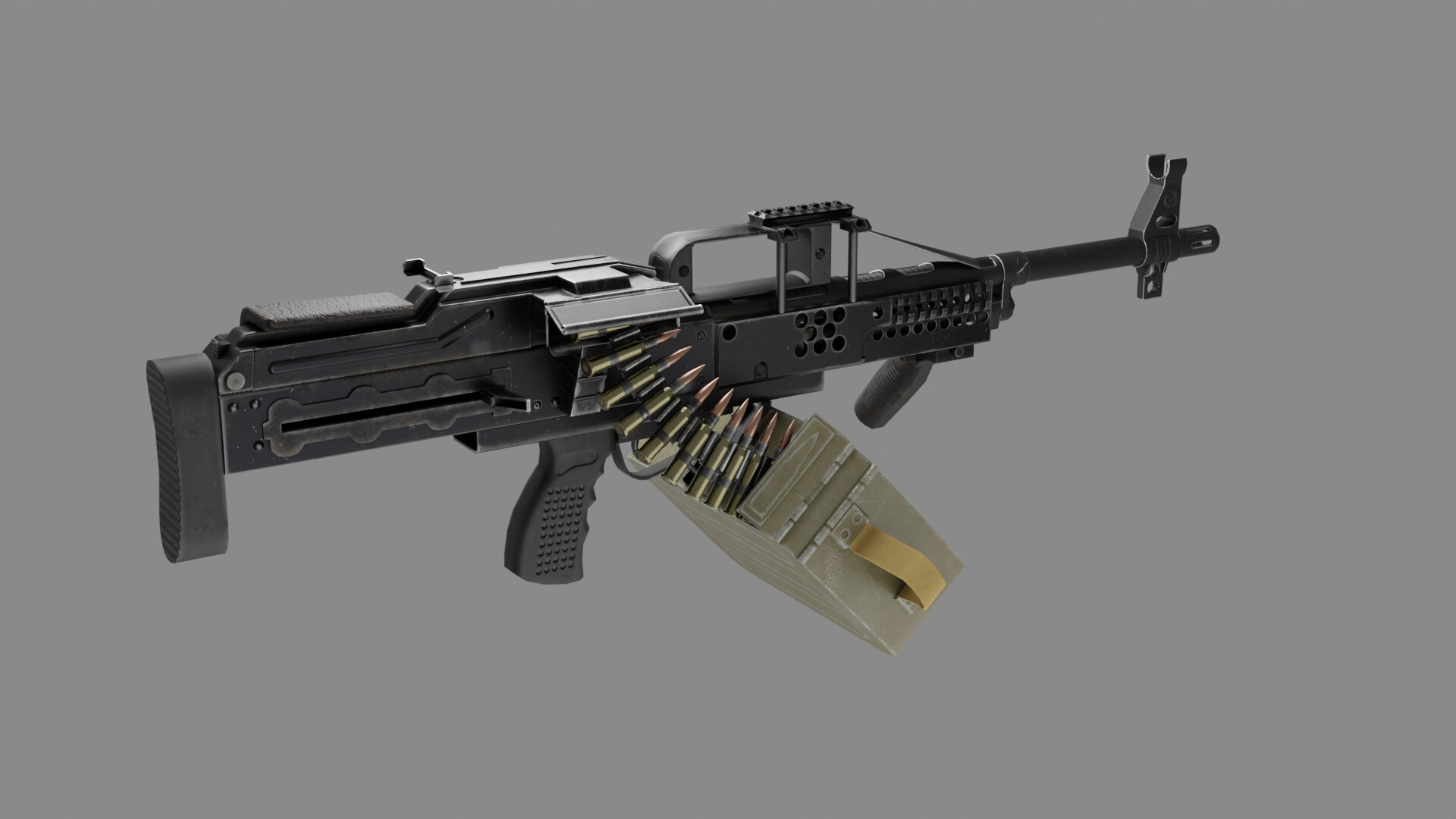 ArtStation - Russian machine gun PKP bullpup