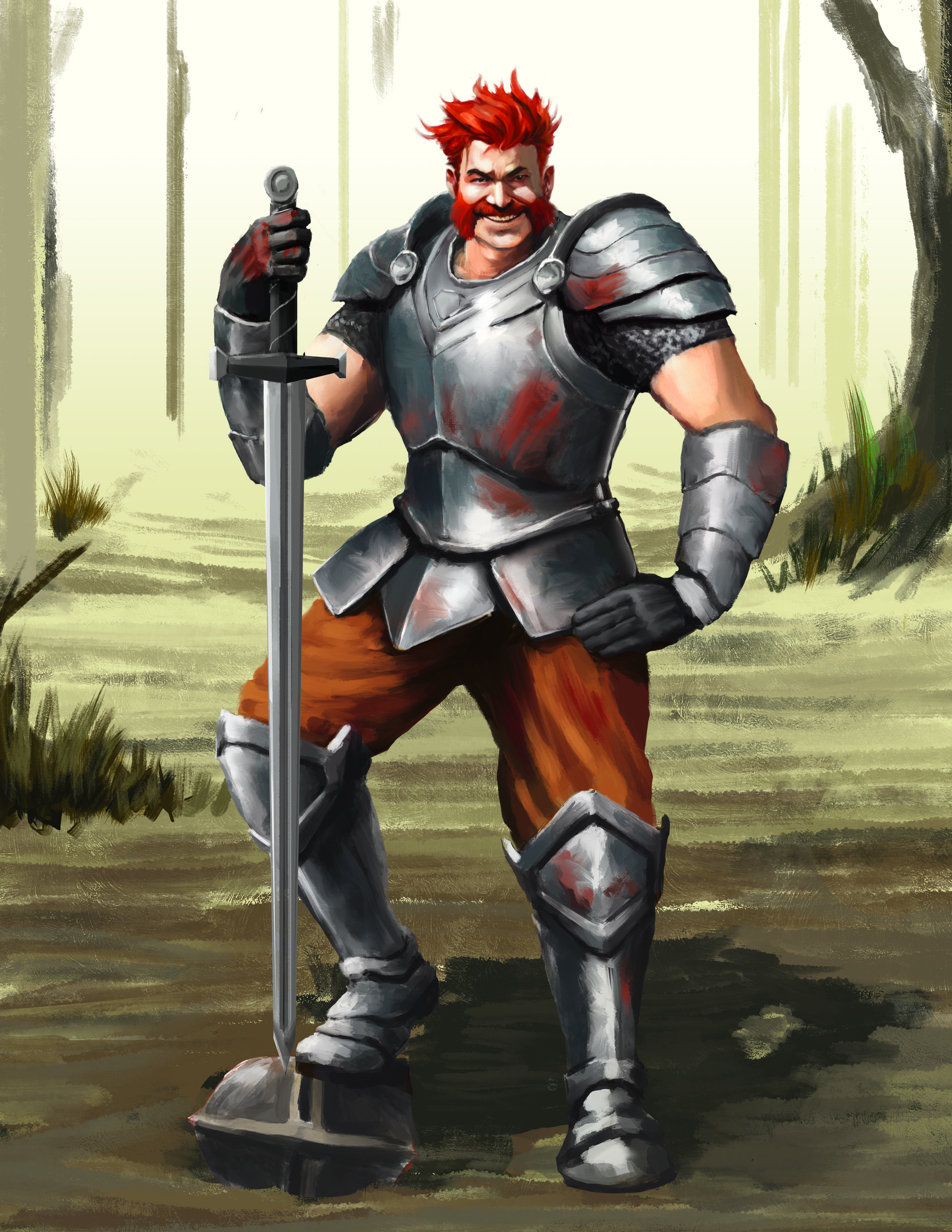 ArtStation - Lord Edmund Weaver, Human Fighter