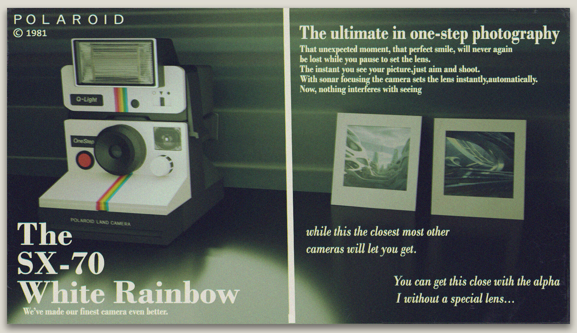 ArtStation - Polaroid OneStep SX-70 White/Rainbow Camera