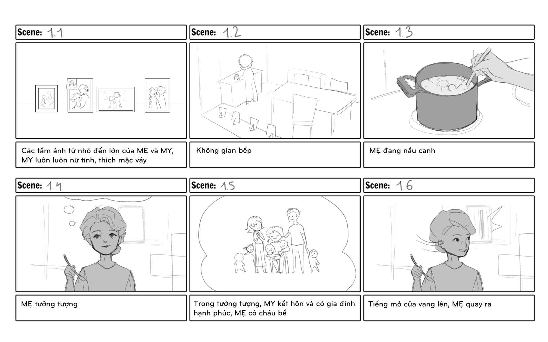 ArtStation - Short film: Yêu (Love) storyboard