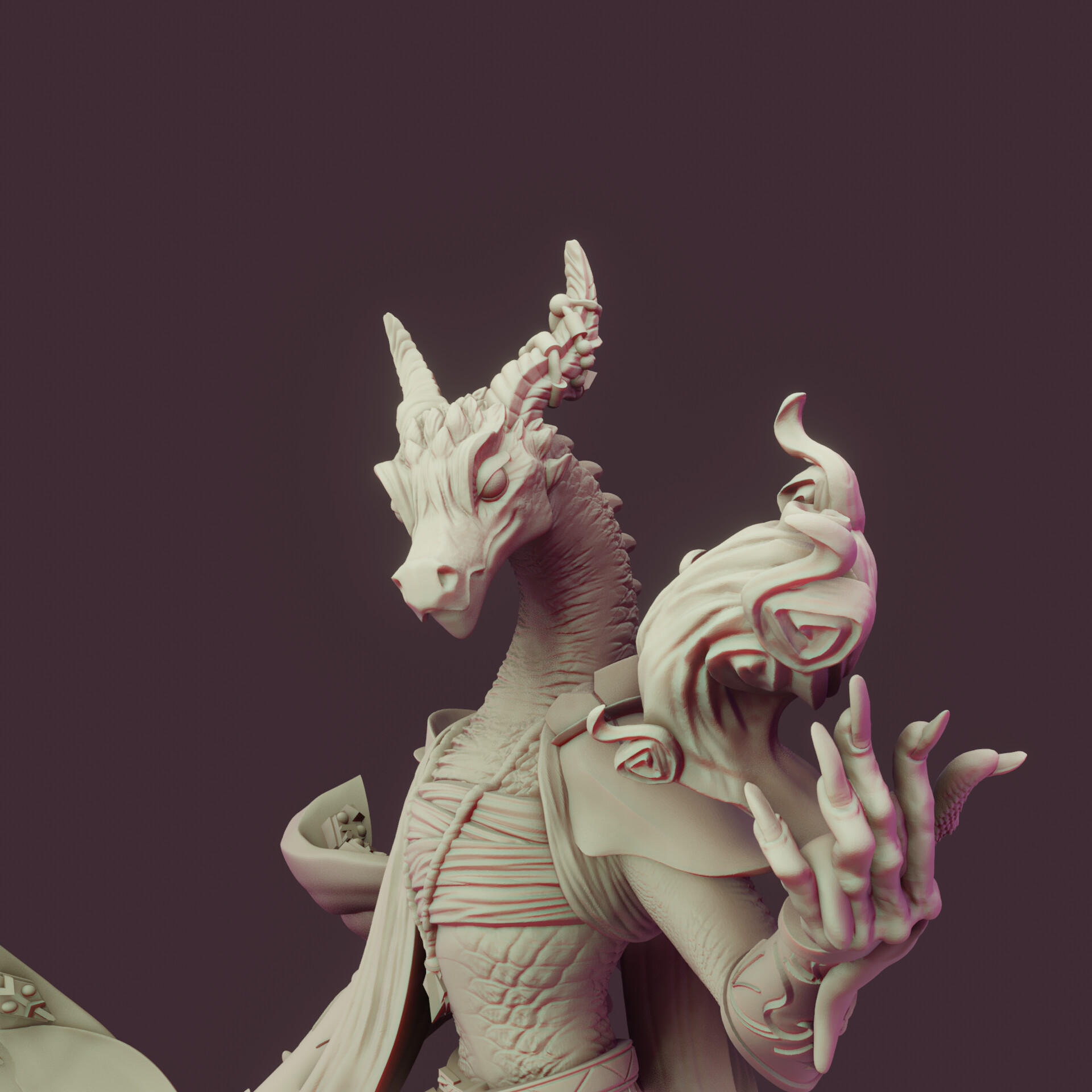 Skullpt - Vahira - Dragonborn Sorcerer commission