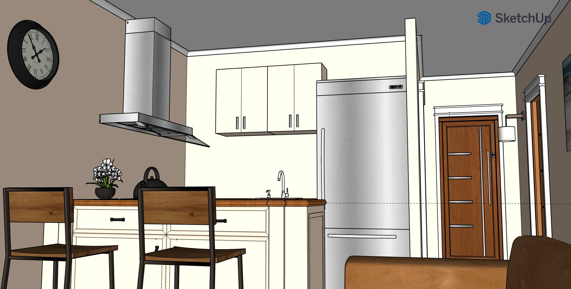 ArtStation - SketchUp tiny apartment interior