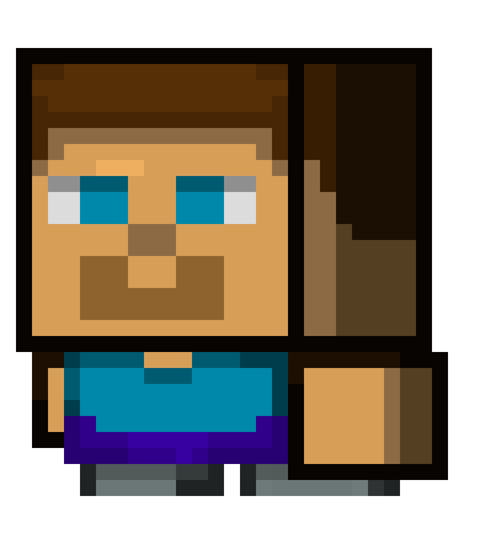steve pixel art mini