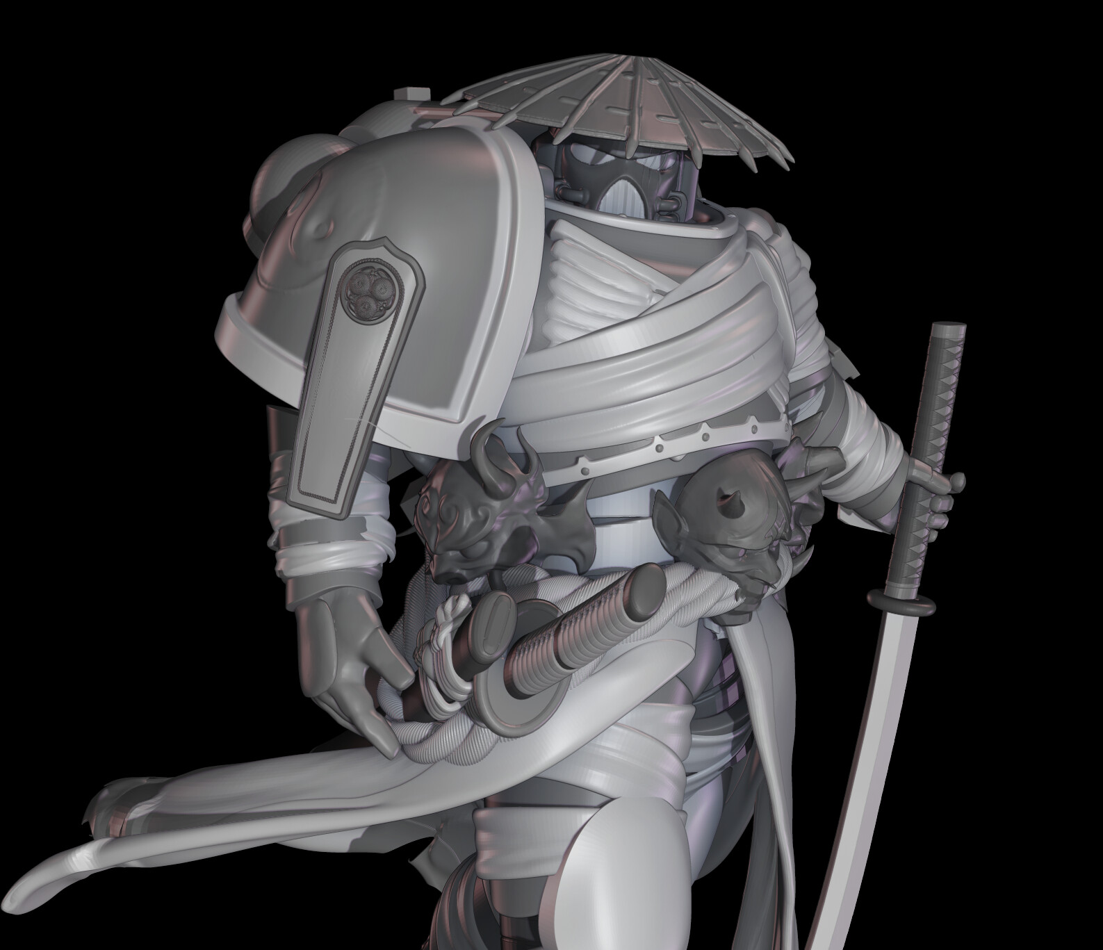 ArtStation - Samurai Space Marine warrior 3D print model