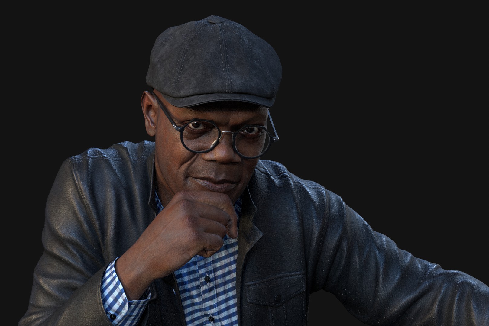 ArtStation - Samuel Jackson Portrait Textures WIP