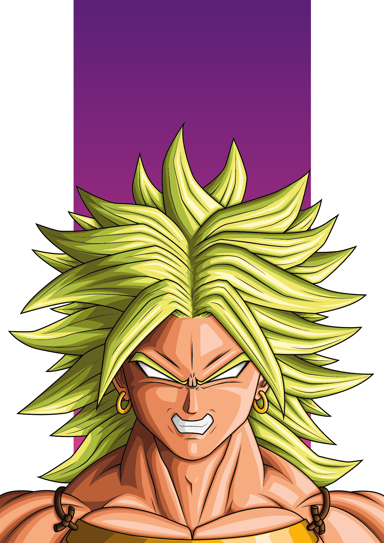 broly drawing face