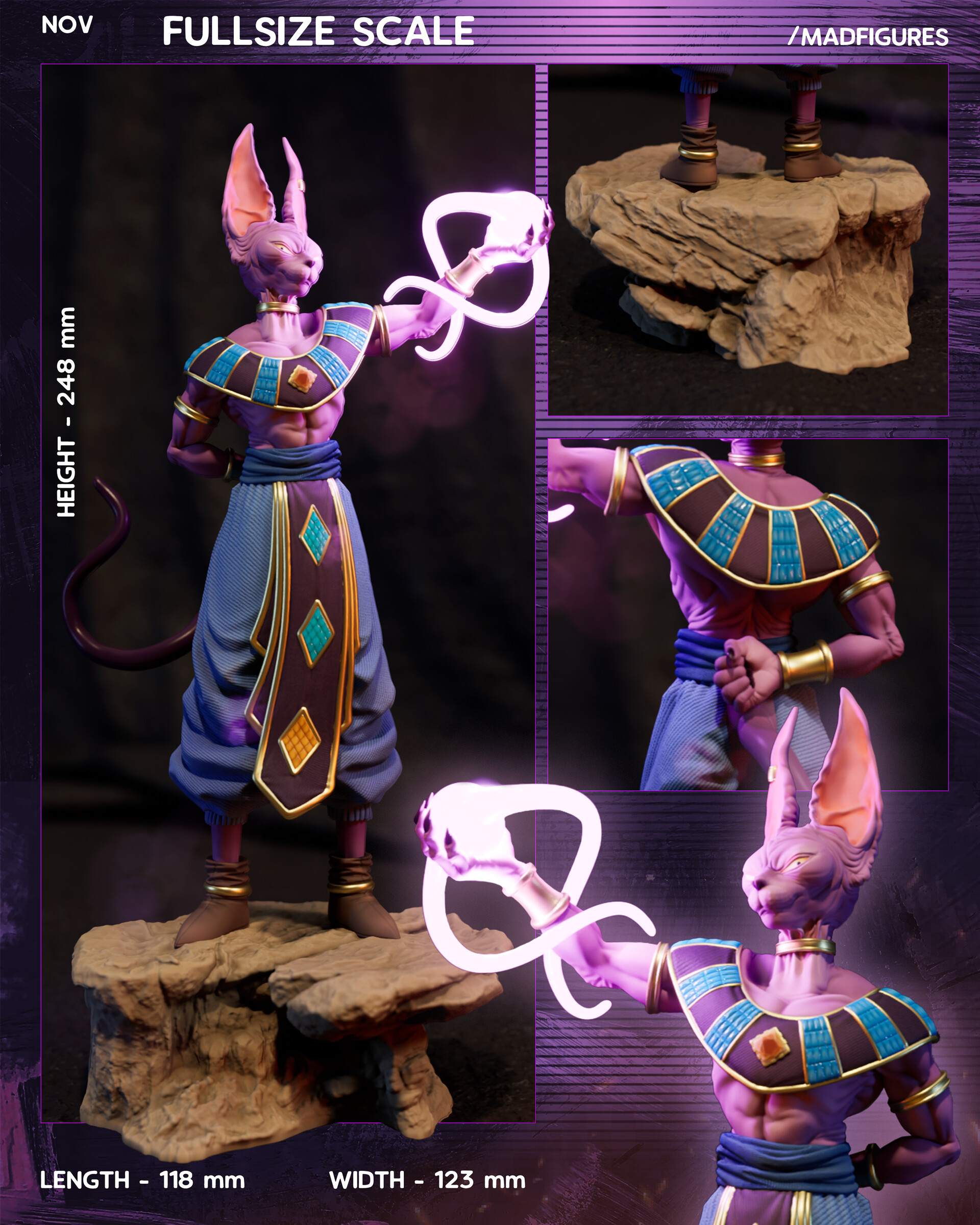 ArtStation - November Set - Beerus (for 3D Print)