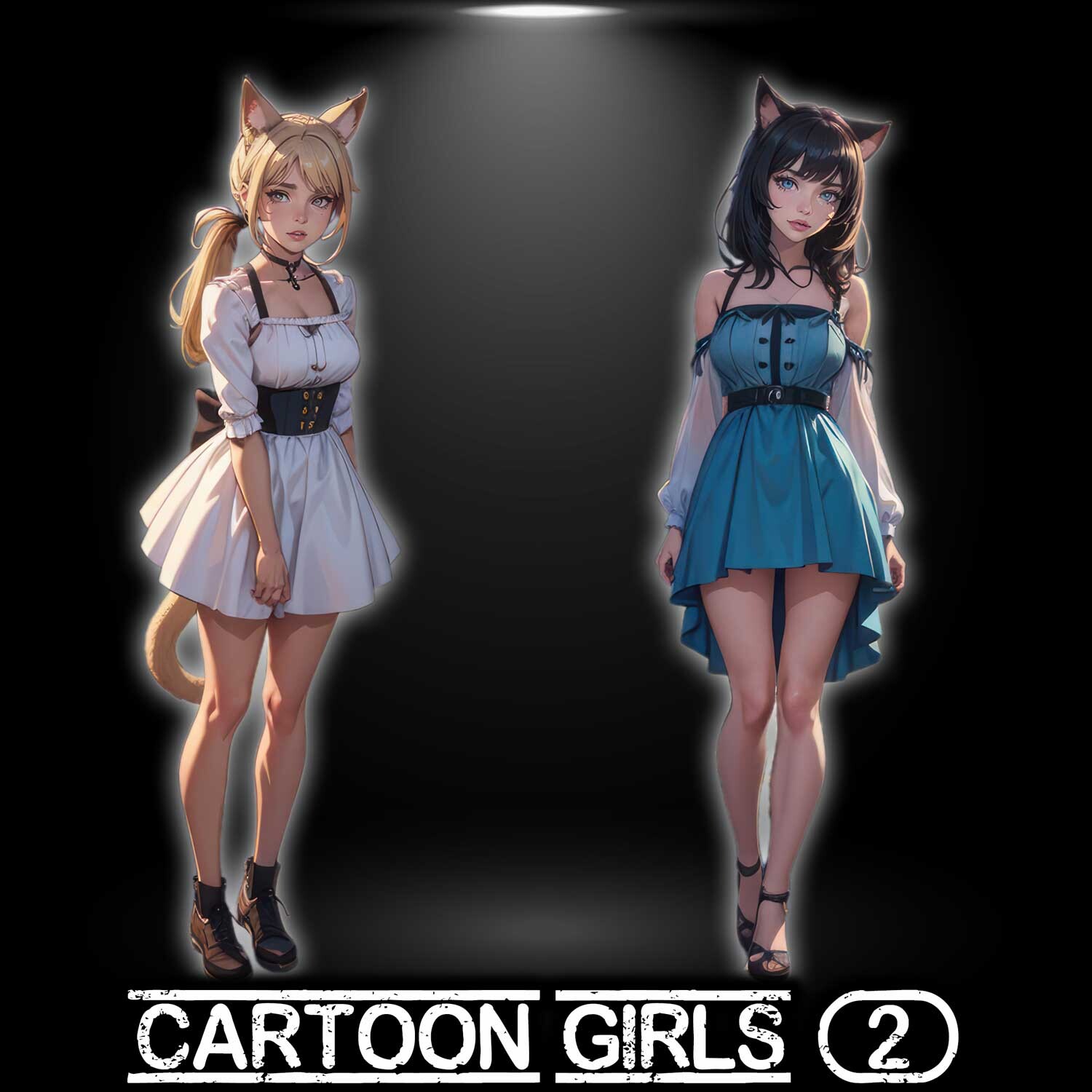 ArtStation - 340+ Cartoon Girls (Cat Ears) Images Reference Pack - 4K ...