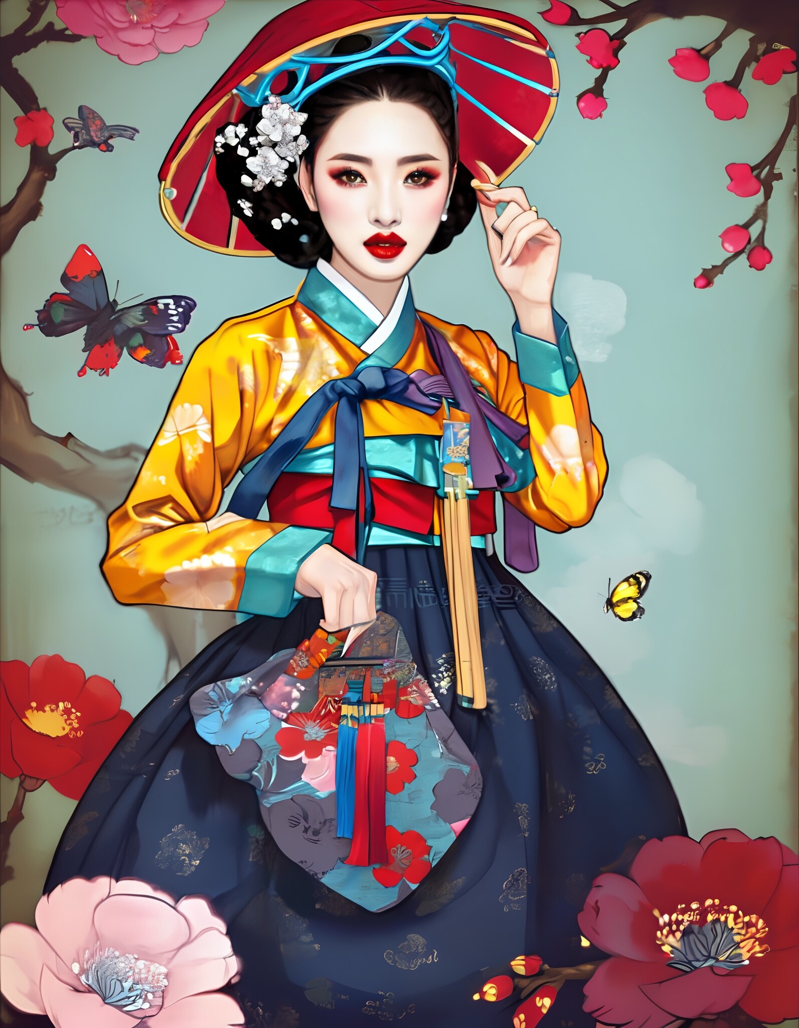 ArtStation - Hanbok for Gisaeng - Korean traditional entertainer