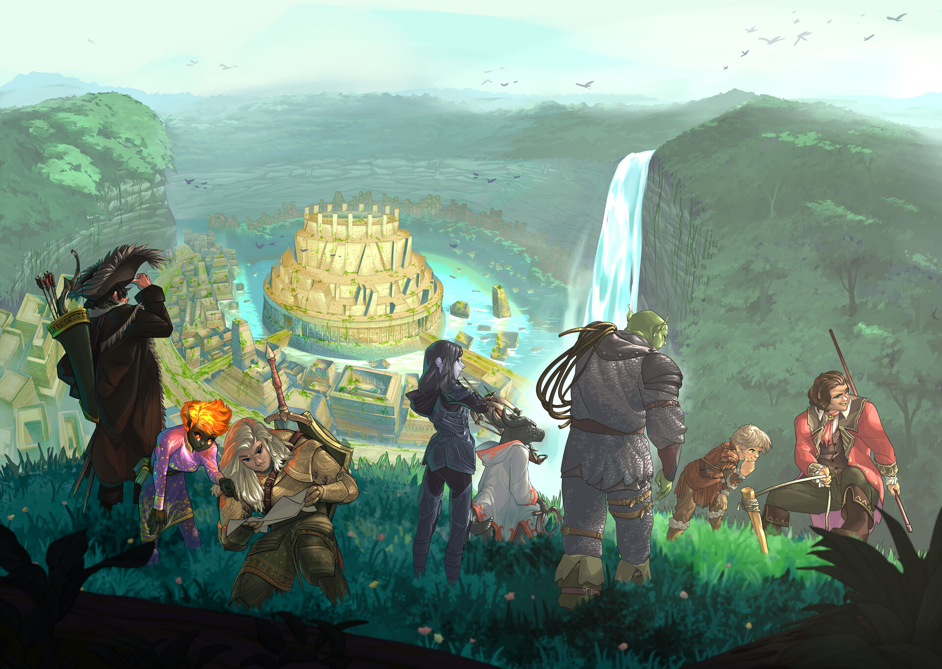 ArtStation - flooded city dnd adventure commission