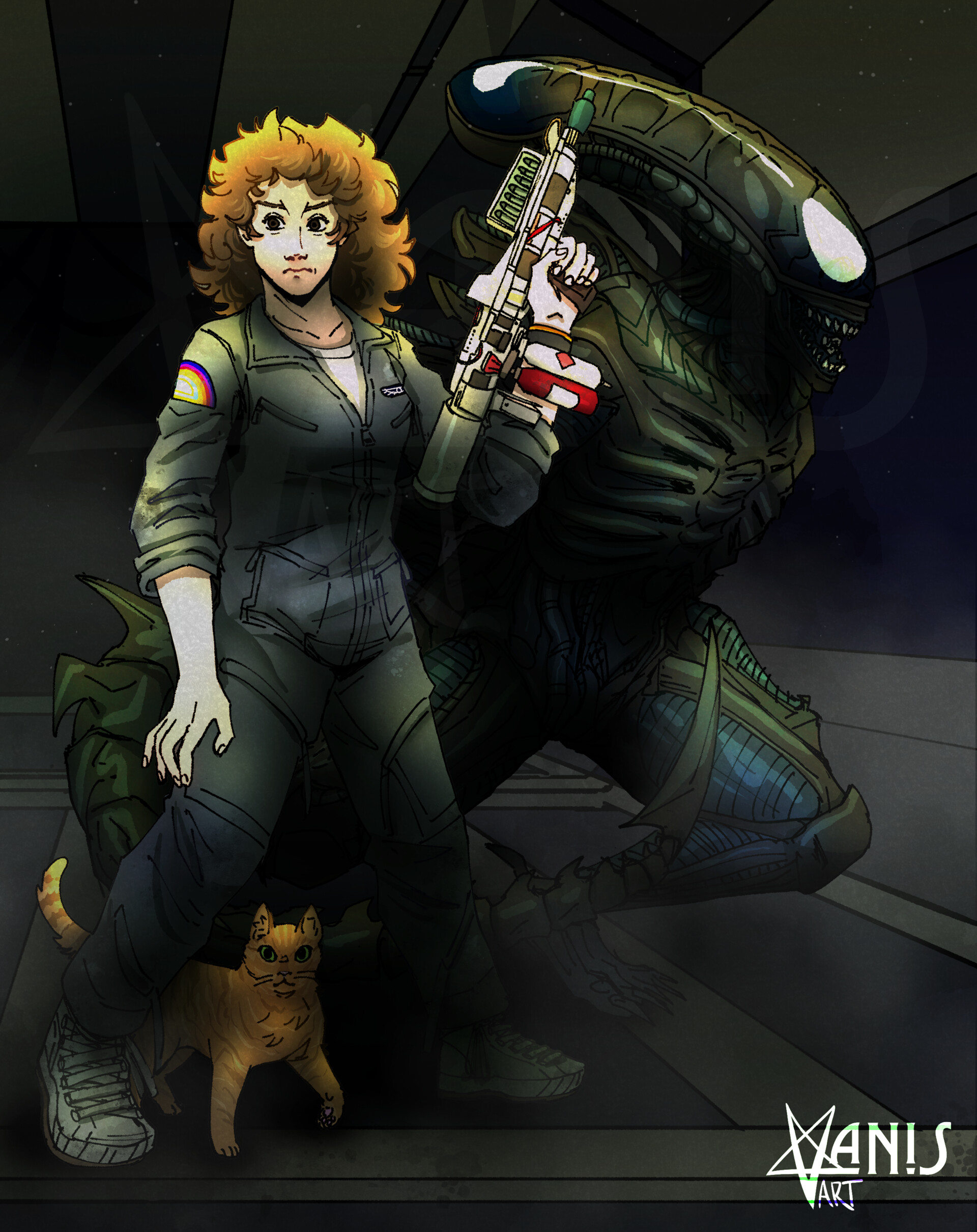 ArtStation - malditos aliens | Fanart (Alien, the Eighth Passenger)