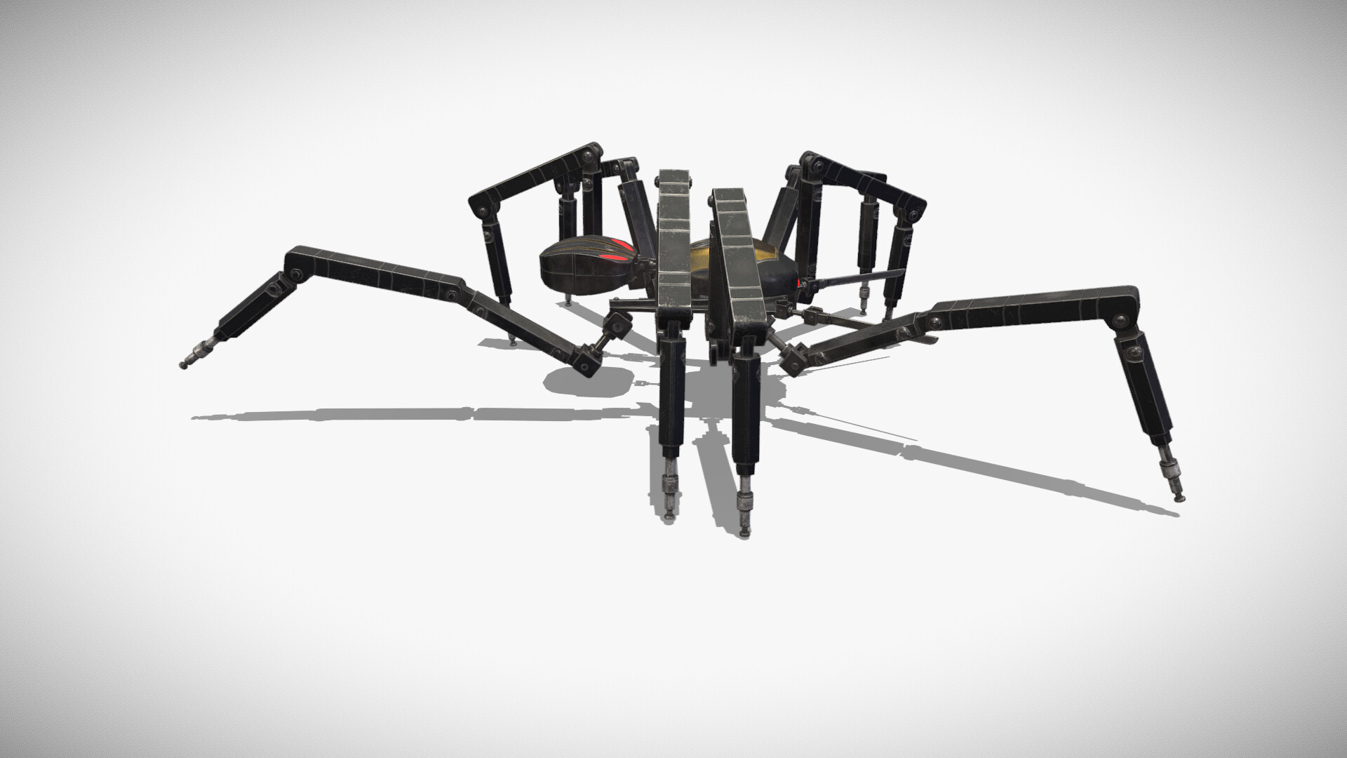 Pieter Ferreira - Spider bot v2 rigged and animated