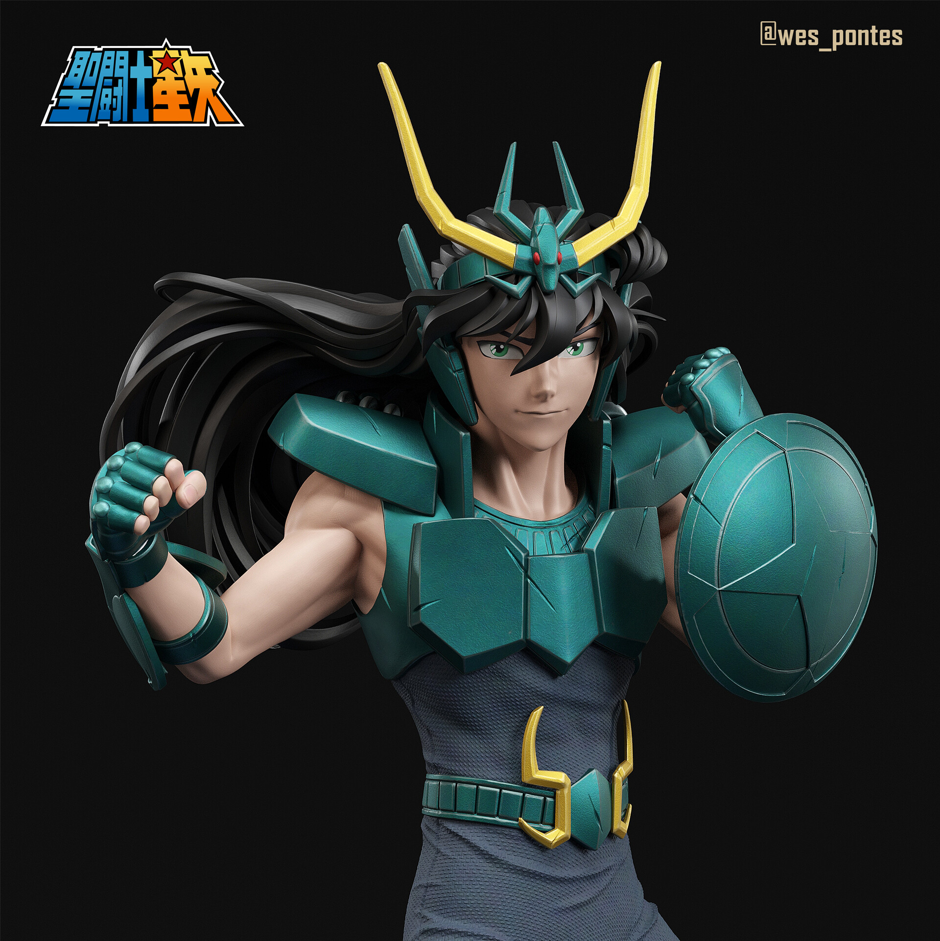ArtStation - SHIRYU Dragon Armor V2 - Saint Seiya