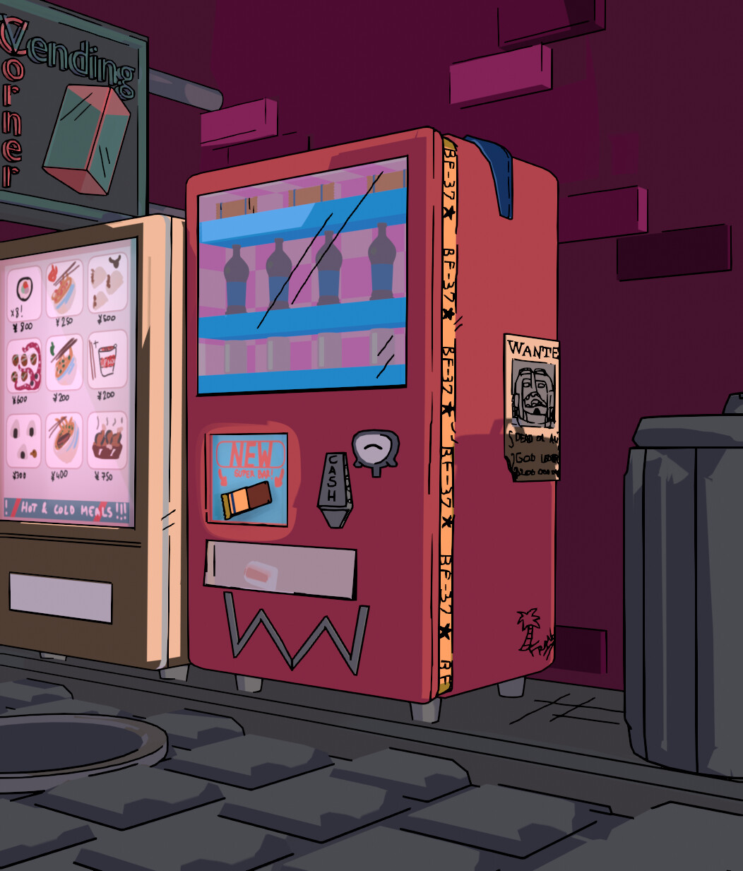 ArtStation - FRANKY vending machine (+Animation)