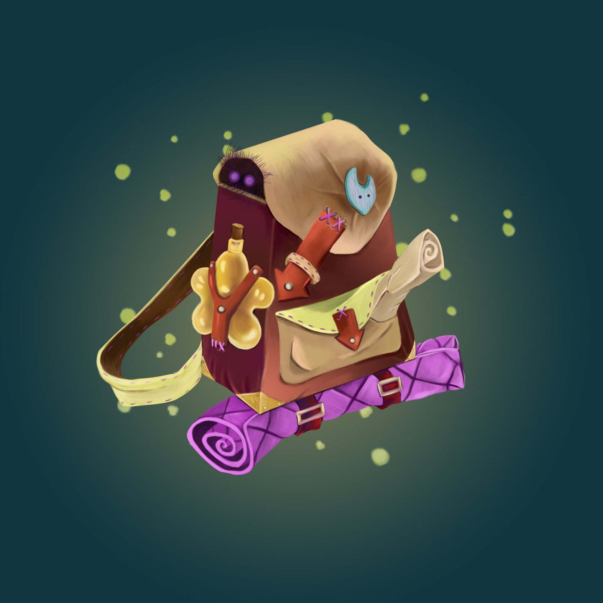 ArtStation - The backpack of a little traveler