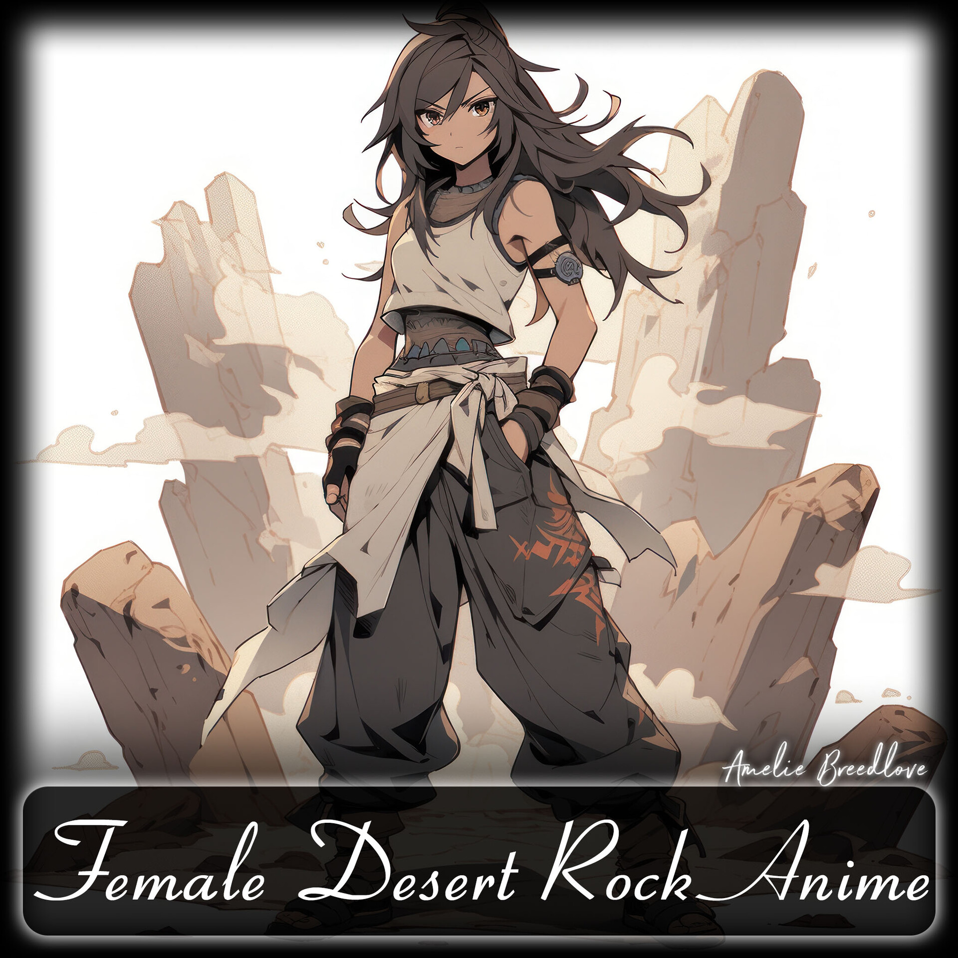 Amelie Anime - 200 Female Desert Rock Anime (Full Body) Reference Pack ...