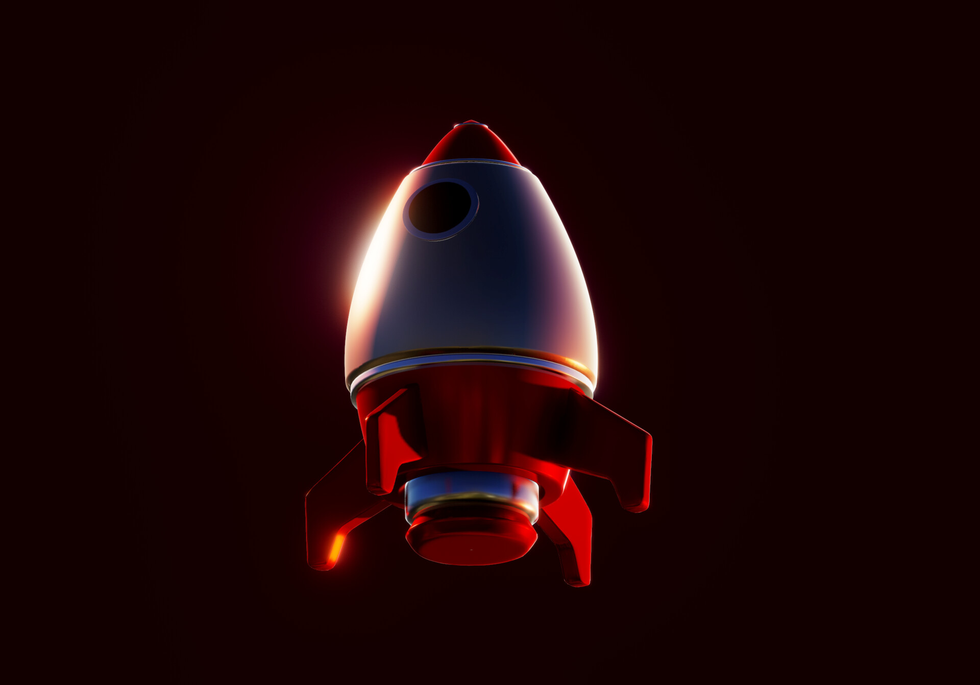 ArtStation - Bright Red Rocket