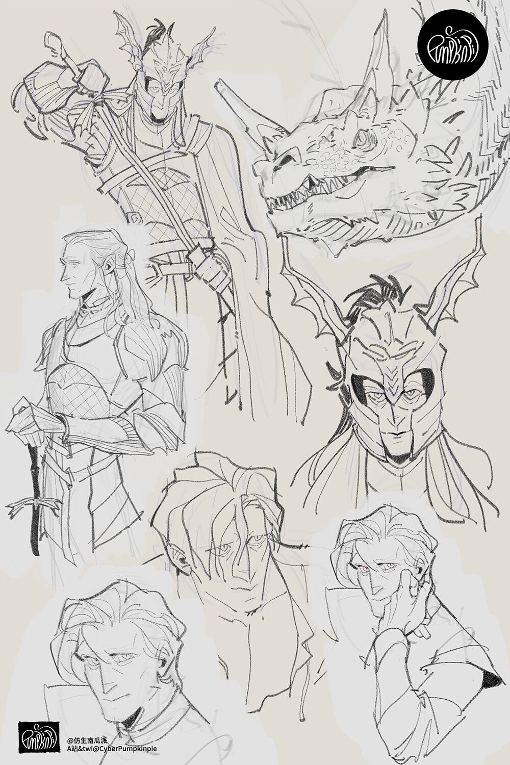 CyberPumpkinPie - daemon fanart