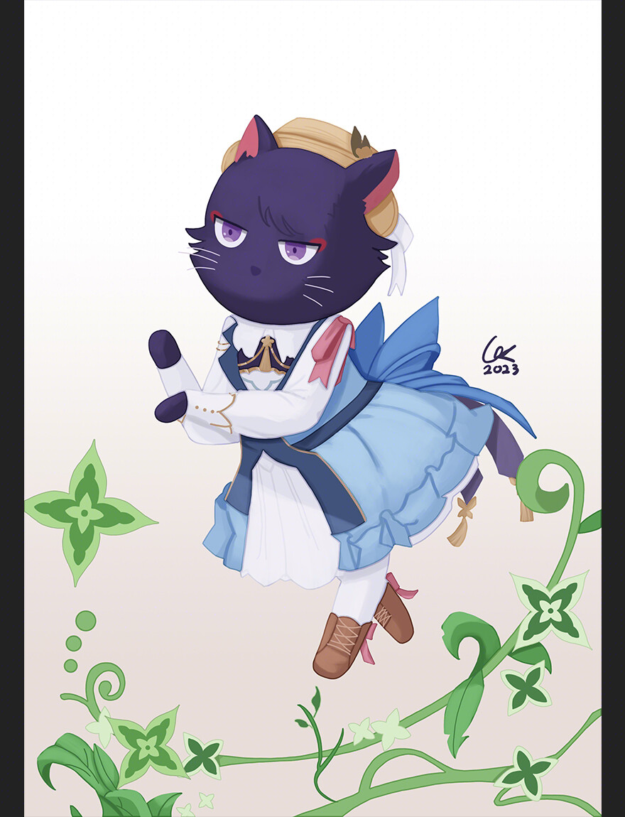 ArtStation - Genshin Impact Tsundere Cat.