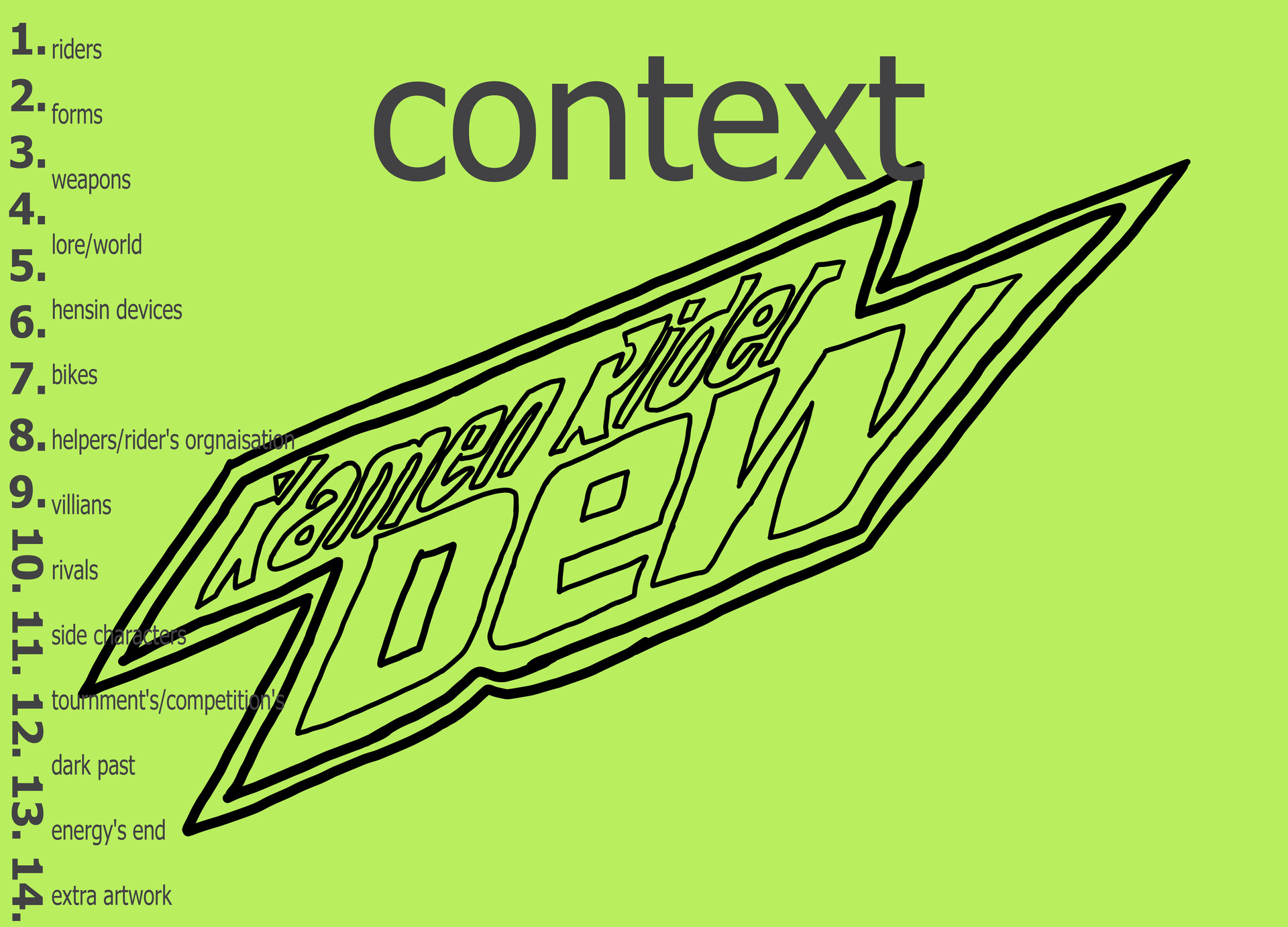 ArtStation - world of Kamen rider dew and the energy drinks riders