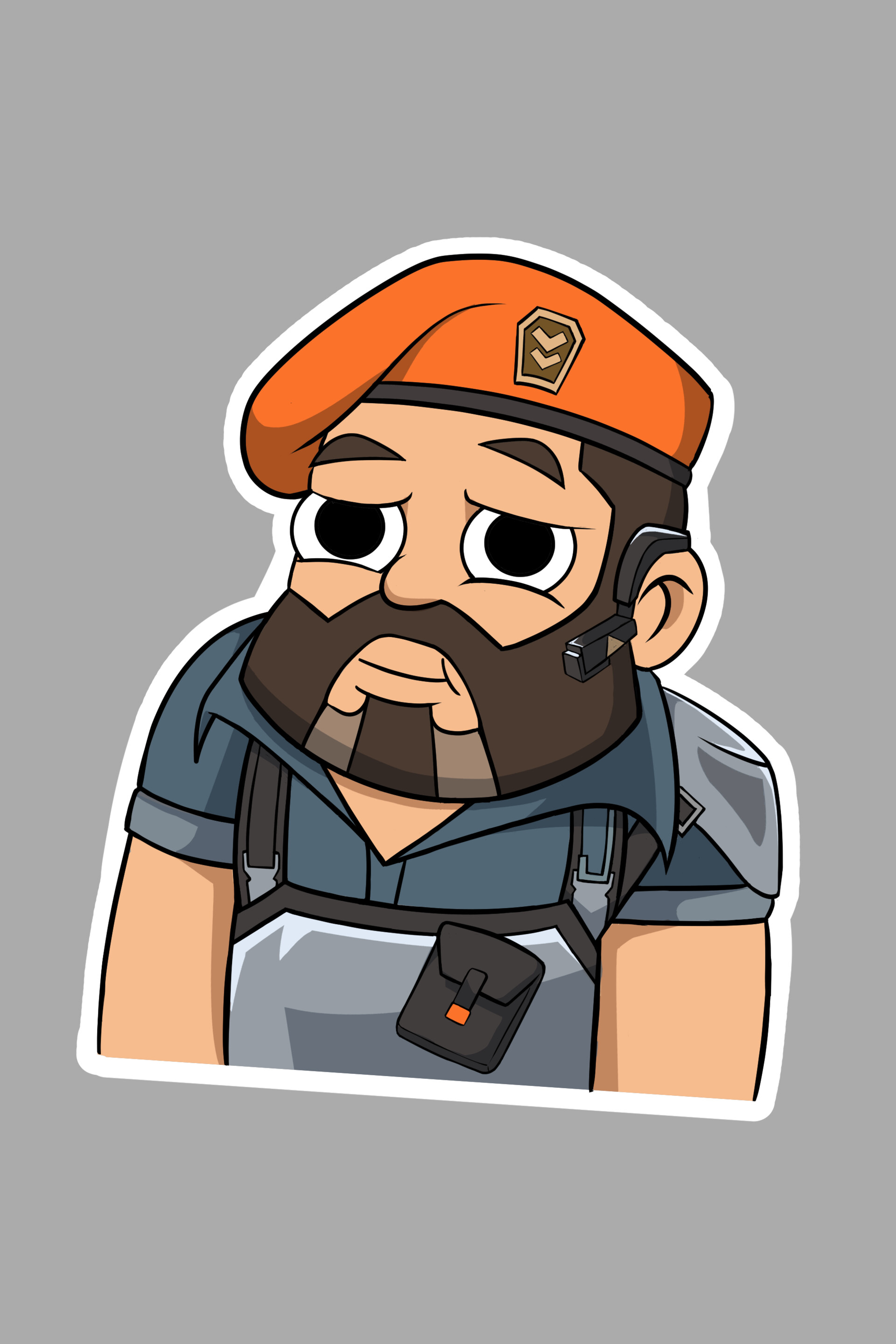 ArtStation - VALORANT - Brimstone Shrug Spray (Fanart)