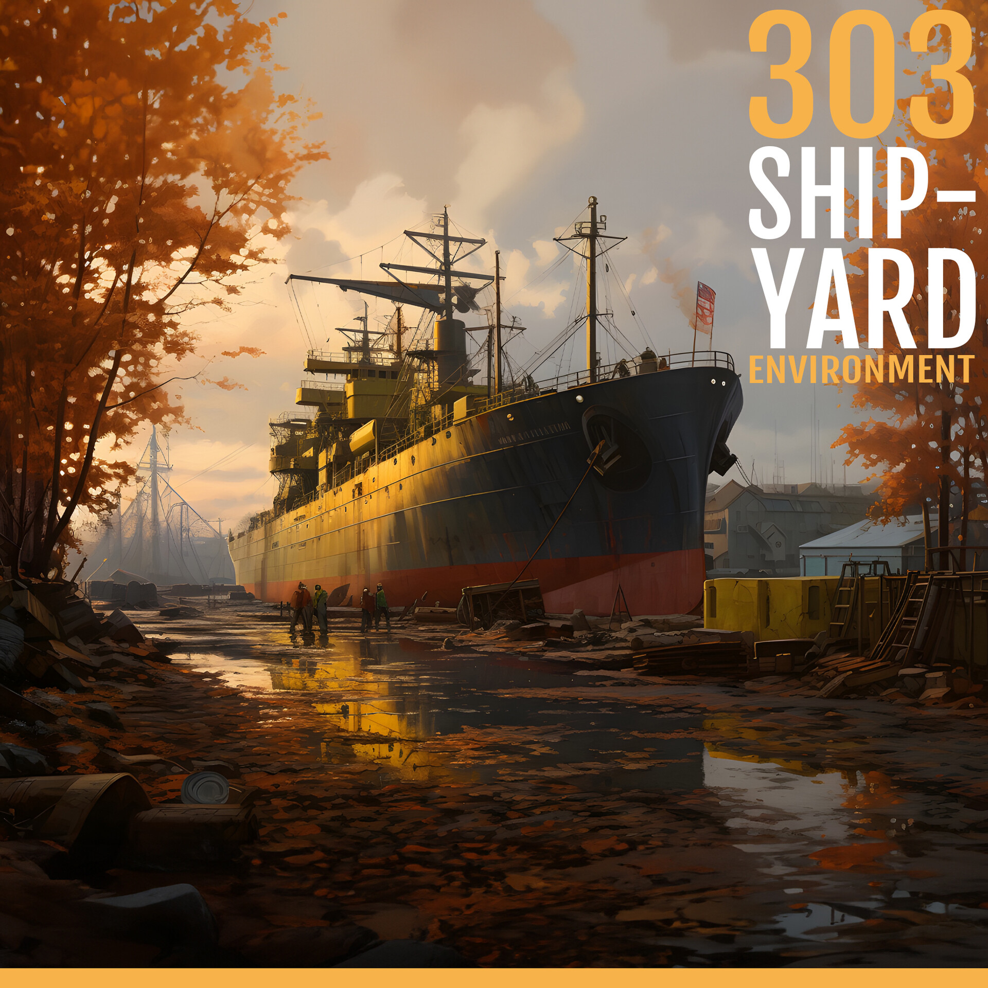 ArtStation - 303 Shipyard Environment References